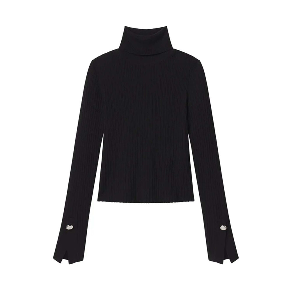 A.L.C. - Black Jett Cable Knit Turtleneck | Mitchell Stores