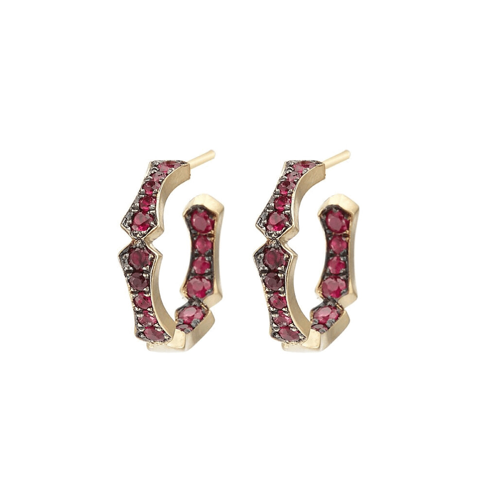 Sylva & Cie - Ruby Hoop Earrings | Mitchell Stores