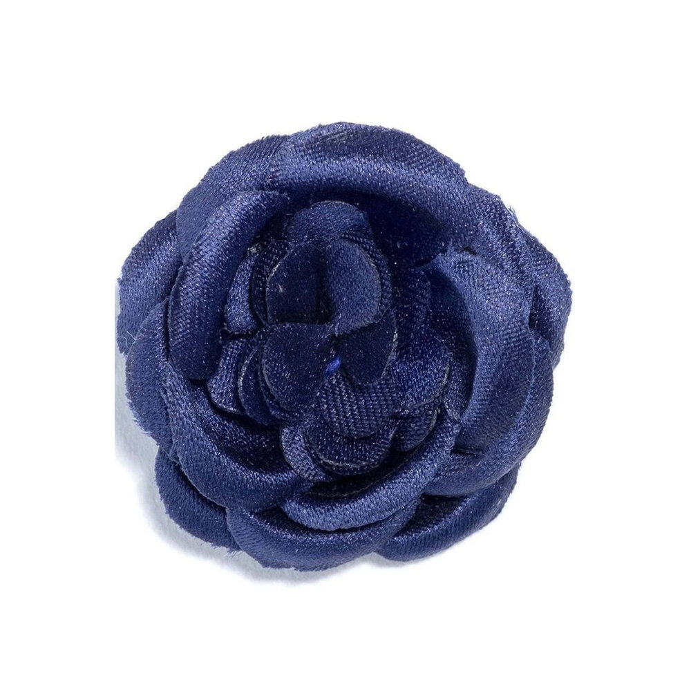 Hook + Albert - Small Buttercup Lapel Flower in Navy