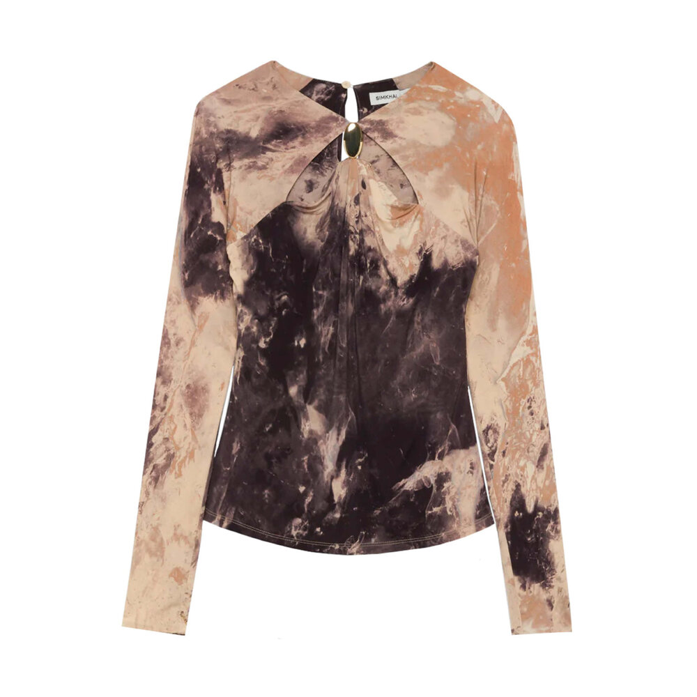 Simkhai - Macadamia Kandice Long Sleeve Top | Mitchell Stores