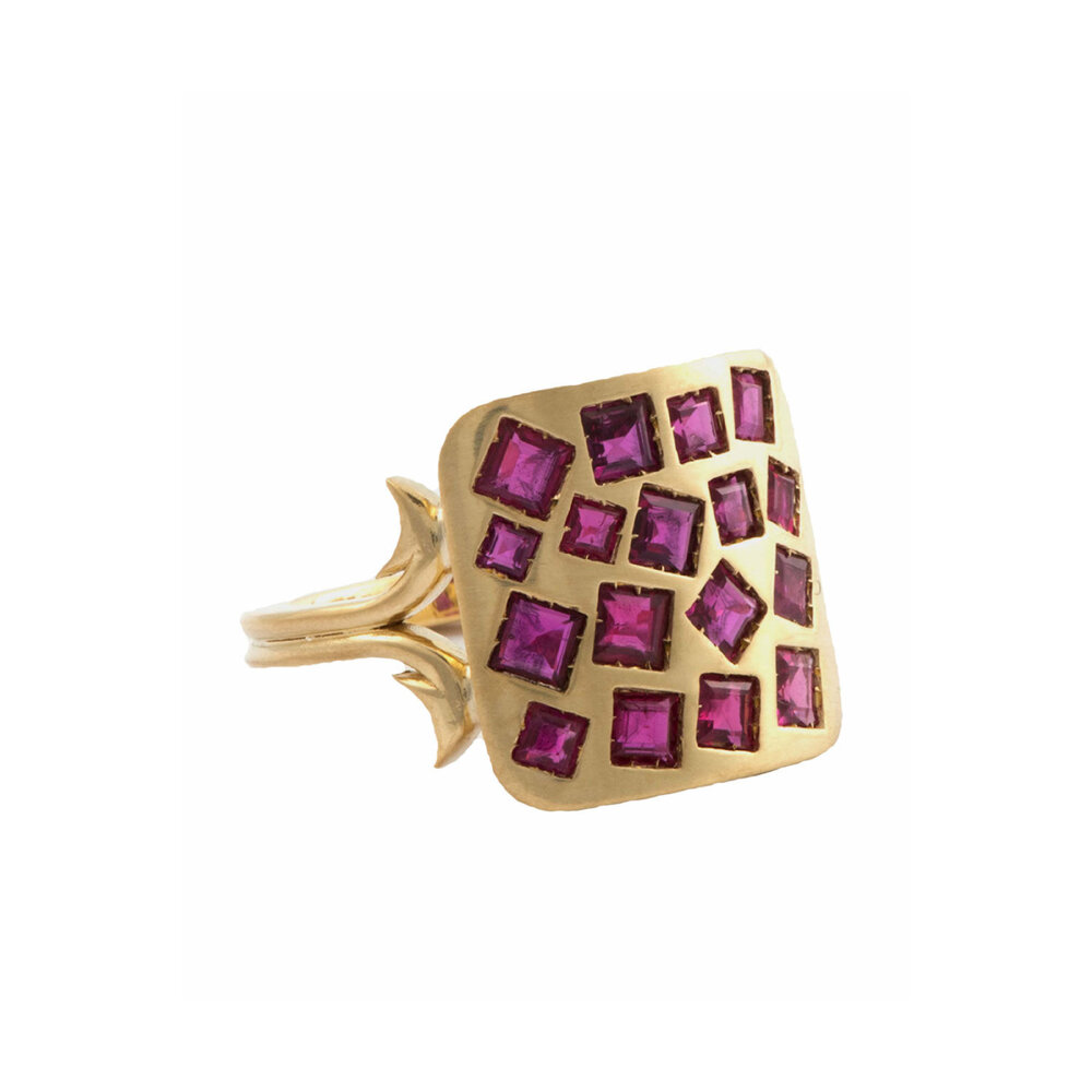 Sylva & Cie - Mixed Shape Ruby Ten Table Ring | Mitchell Stores