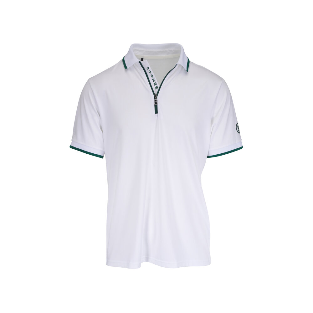 Bogner - Cody White Quarter Zip Polo | Mitchell Stores