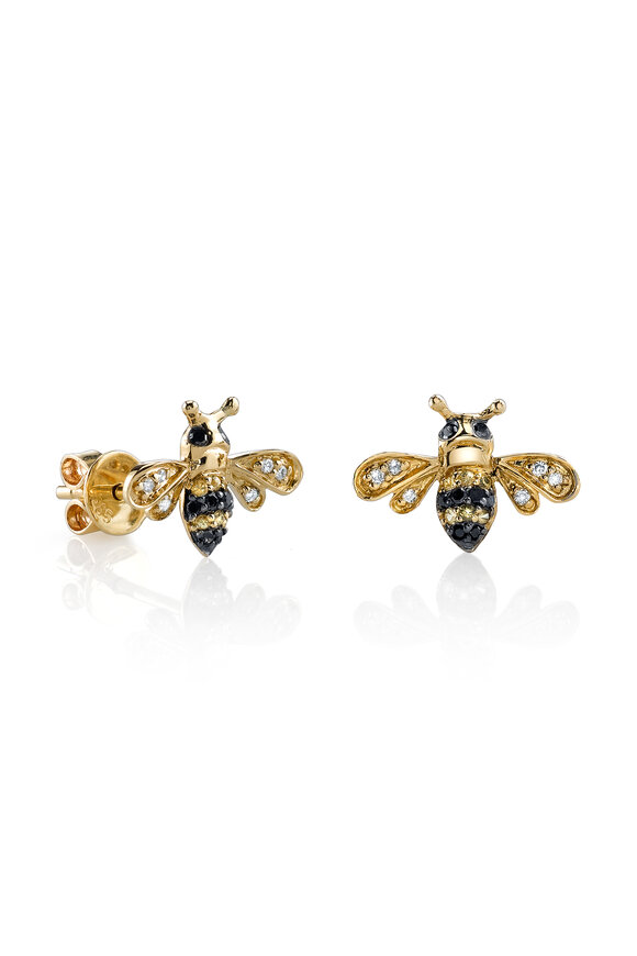 Sydney Evan - 14k Yellow Gold Mini Bee Studs | Mitchell Stores