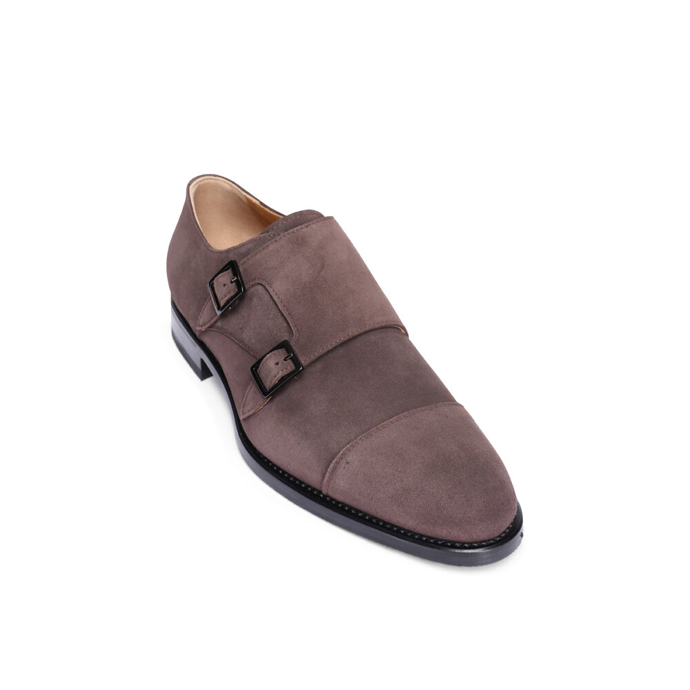 Kiton - Medium Brown Double Monk Strap Dress Shoe
