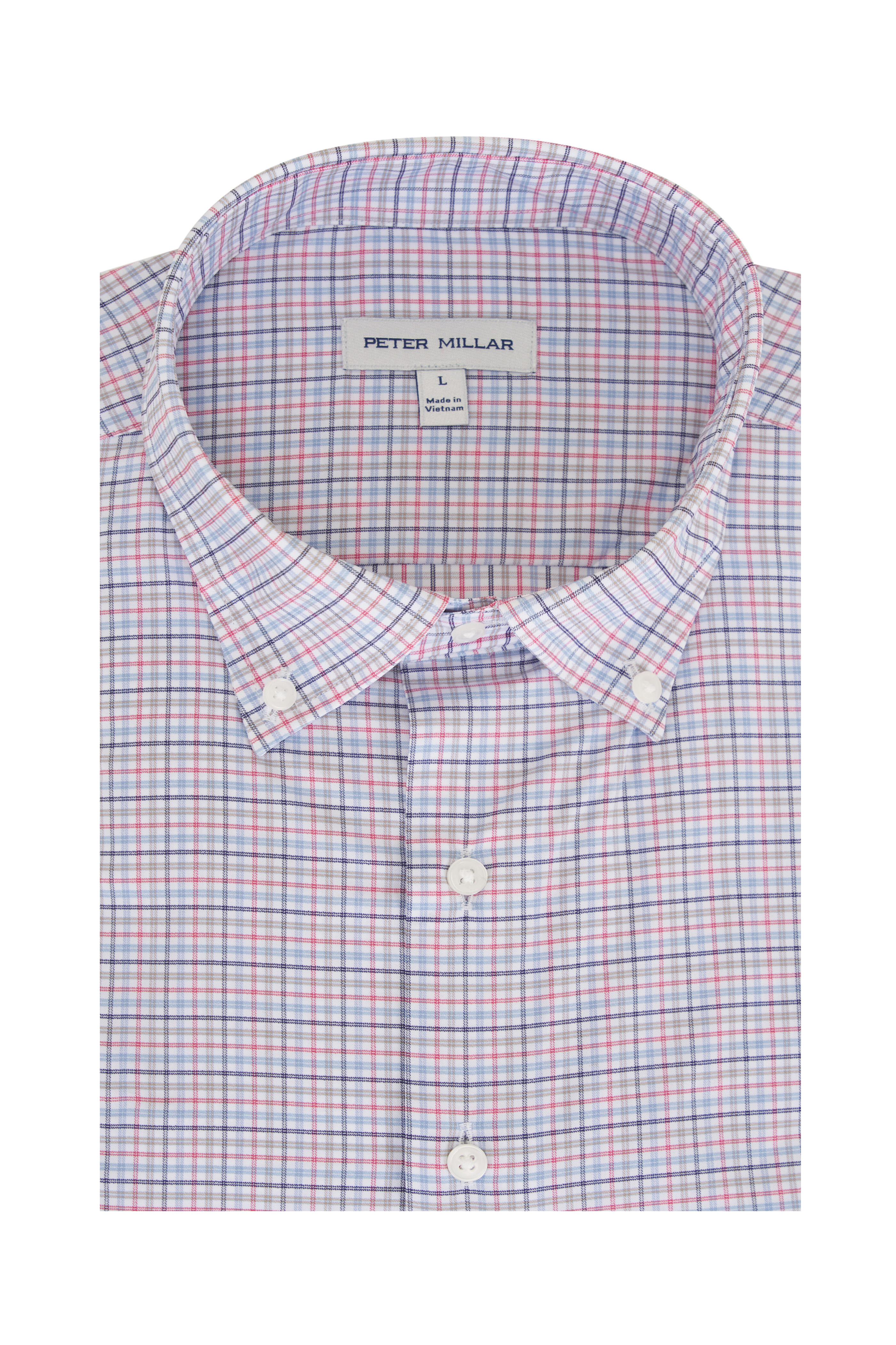 Peter Millar - Navy Casey Performance Twill Sport Shirt