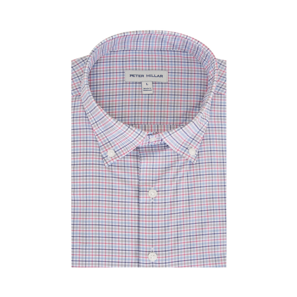 Peter Millar - Navy Casey Performance Twill Sport Shirt