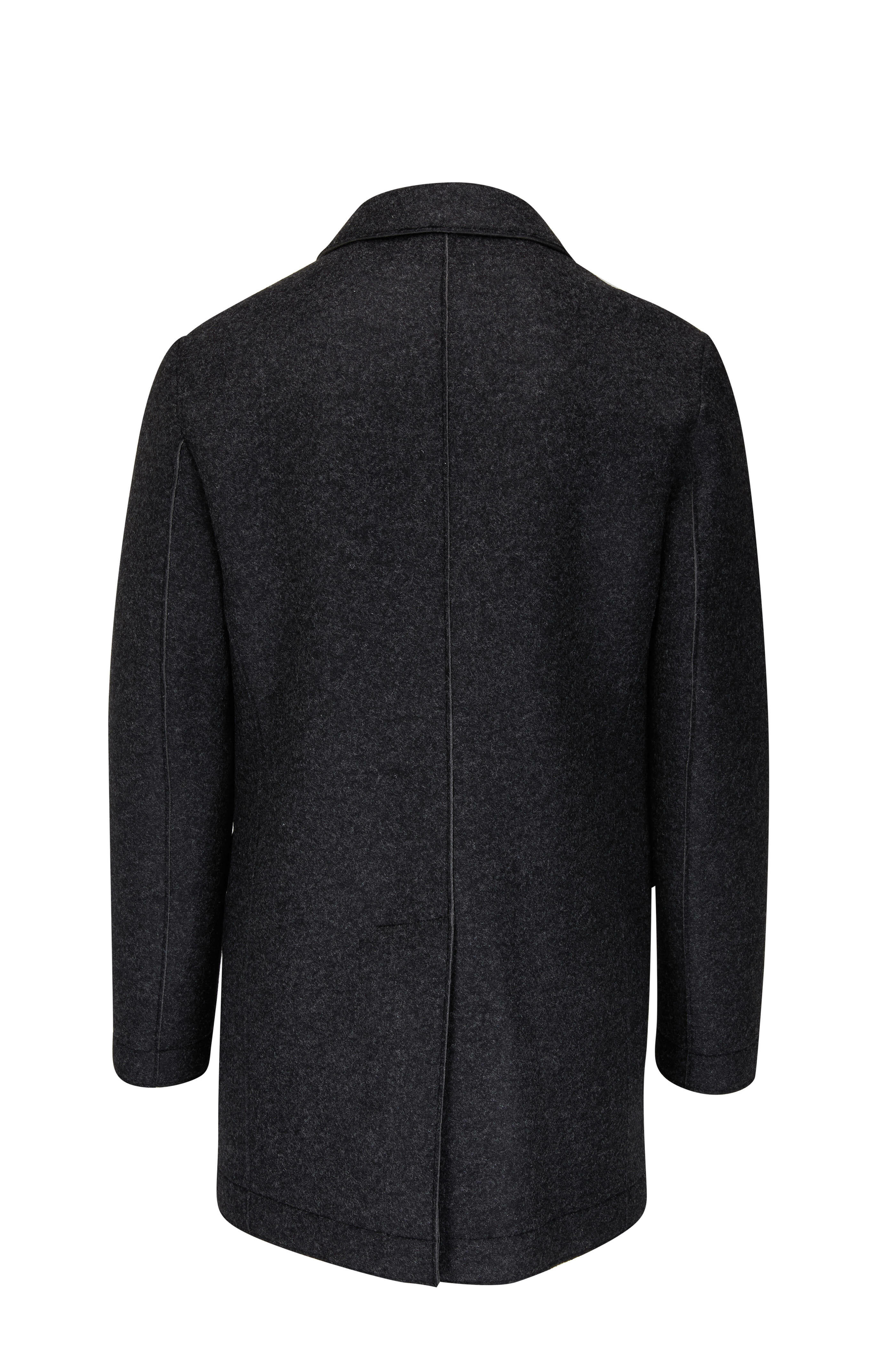 Fradi - Heather Charcoal Button Front Coat | Mitchell Stores
