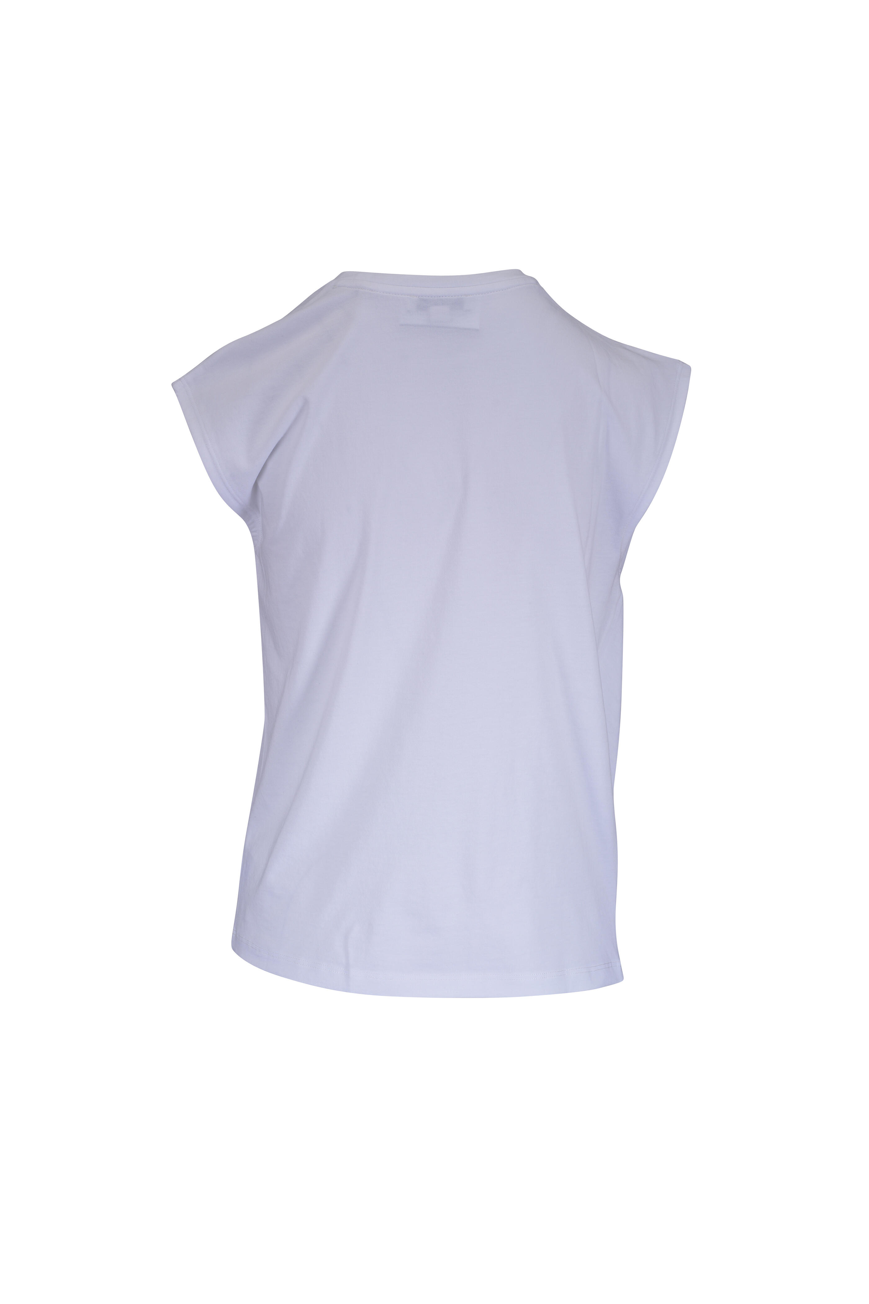 Vince - Optic White Draped Relaxed Fit Top | Mitchell Stores