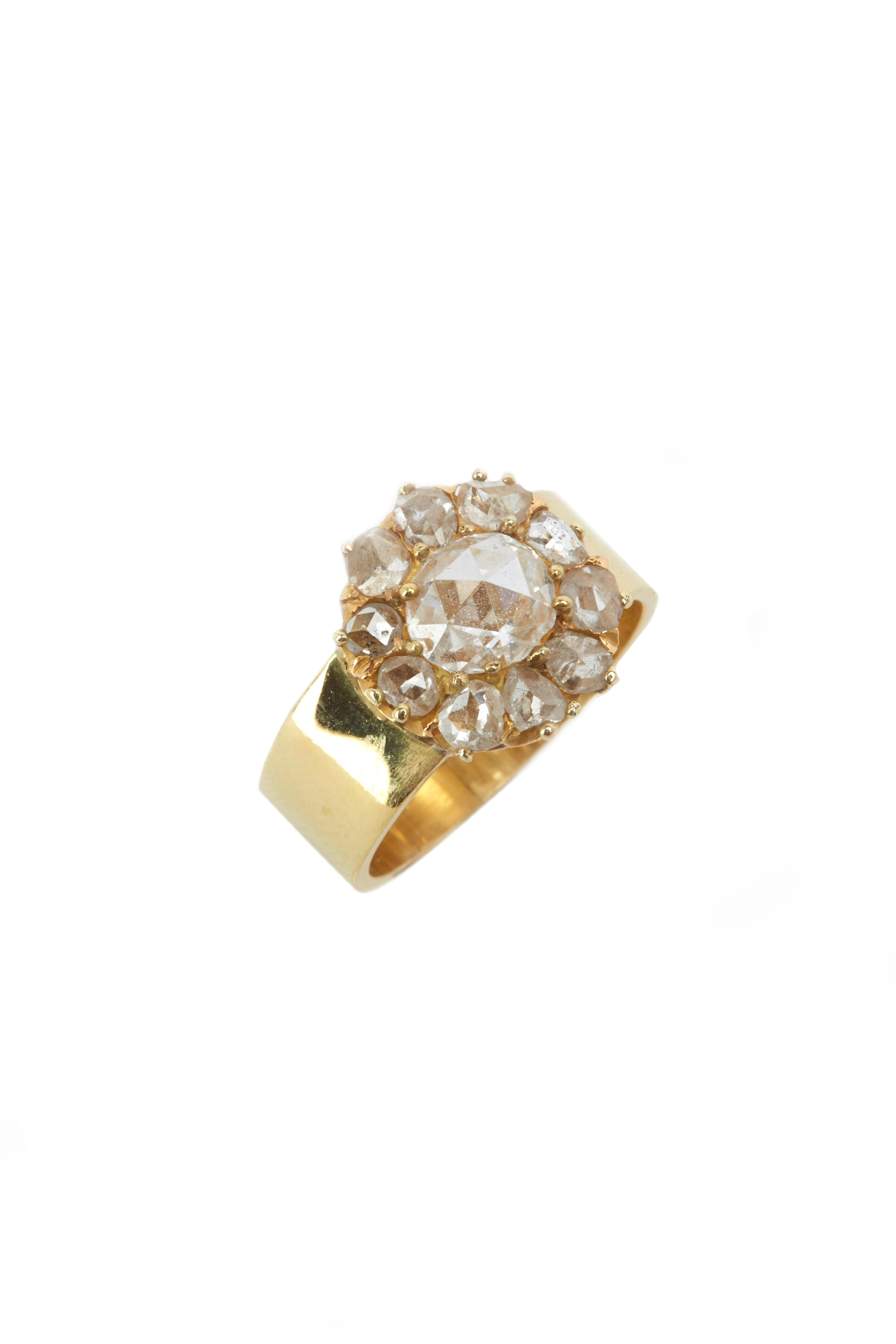 Renee Lewis - Yellow Gold Antique Rose-Cut Diamond Ring