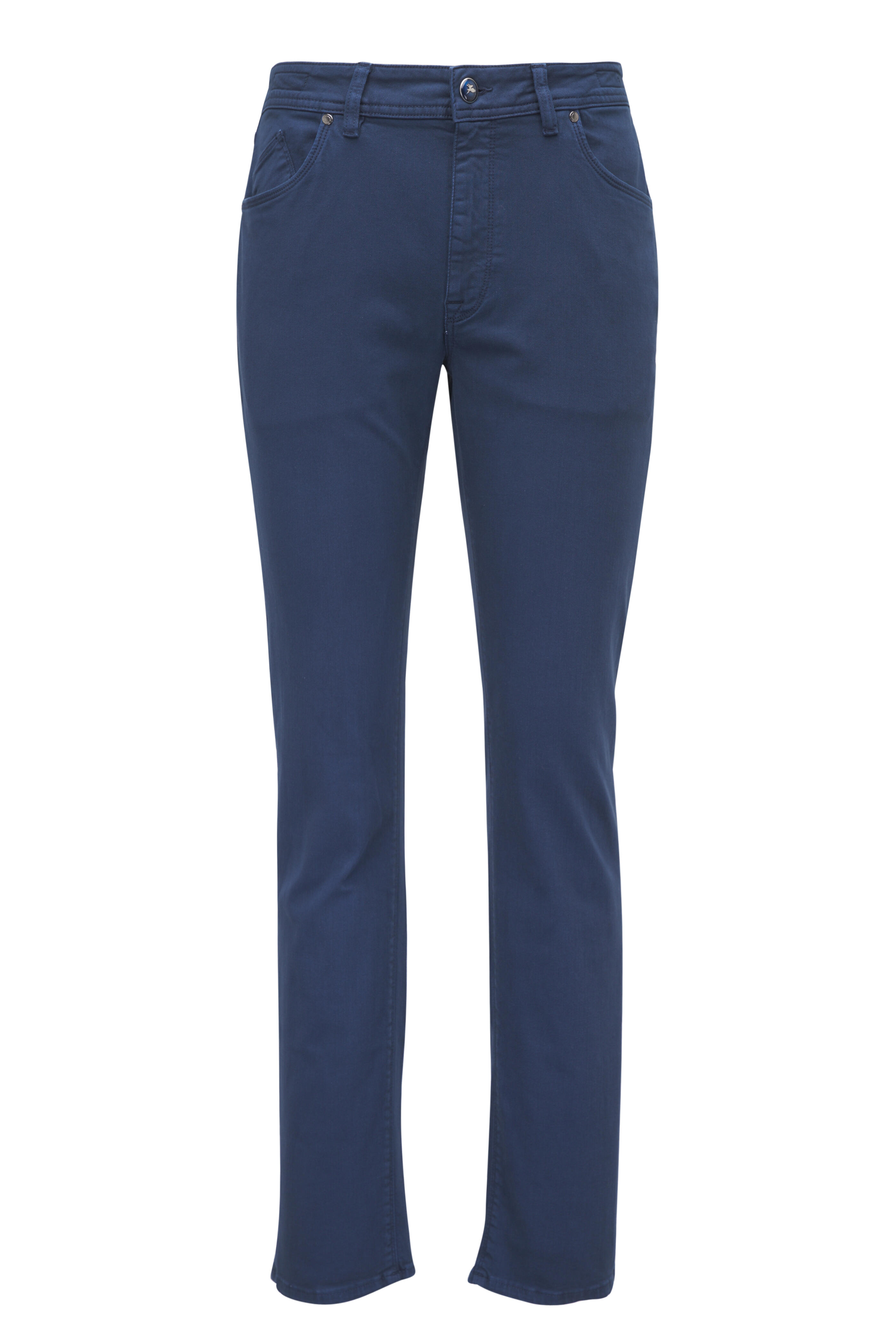 Barmas - Navy Stretch Cotton Five Pocket Pant | Mitchell Stores