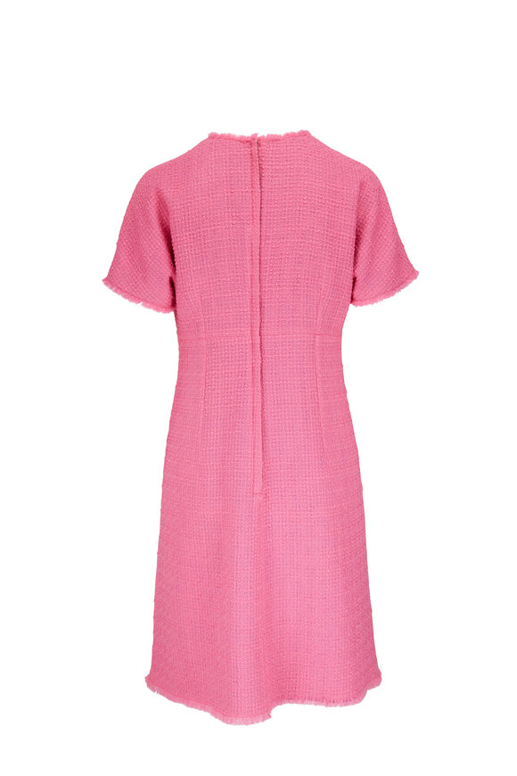 Dolce & Gabbana - Bright Pink Tweed Crewneck Dress