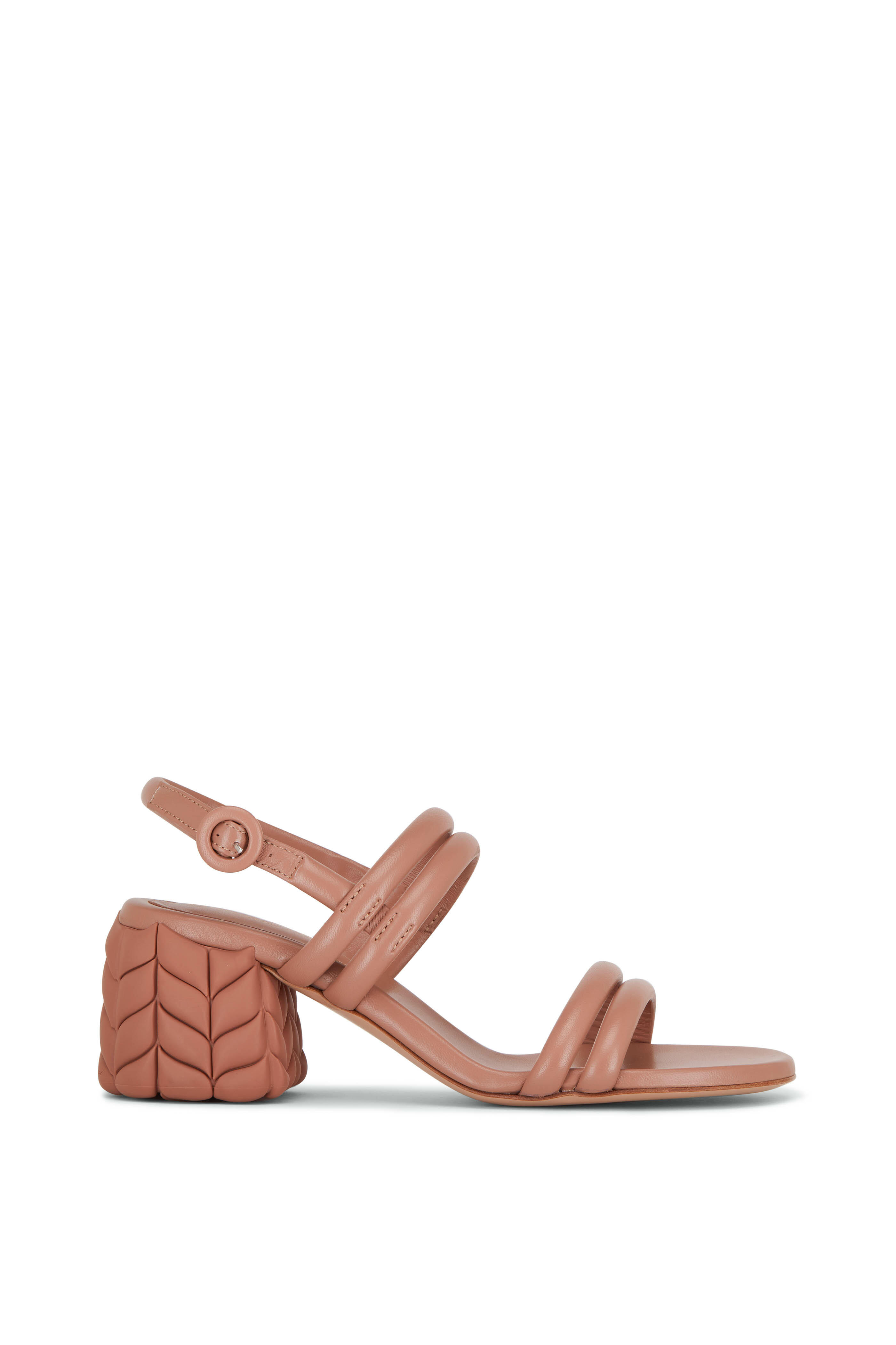 Gianvito Rossi - Florea Praline Leather Sandal, 55mm