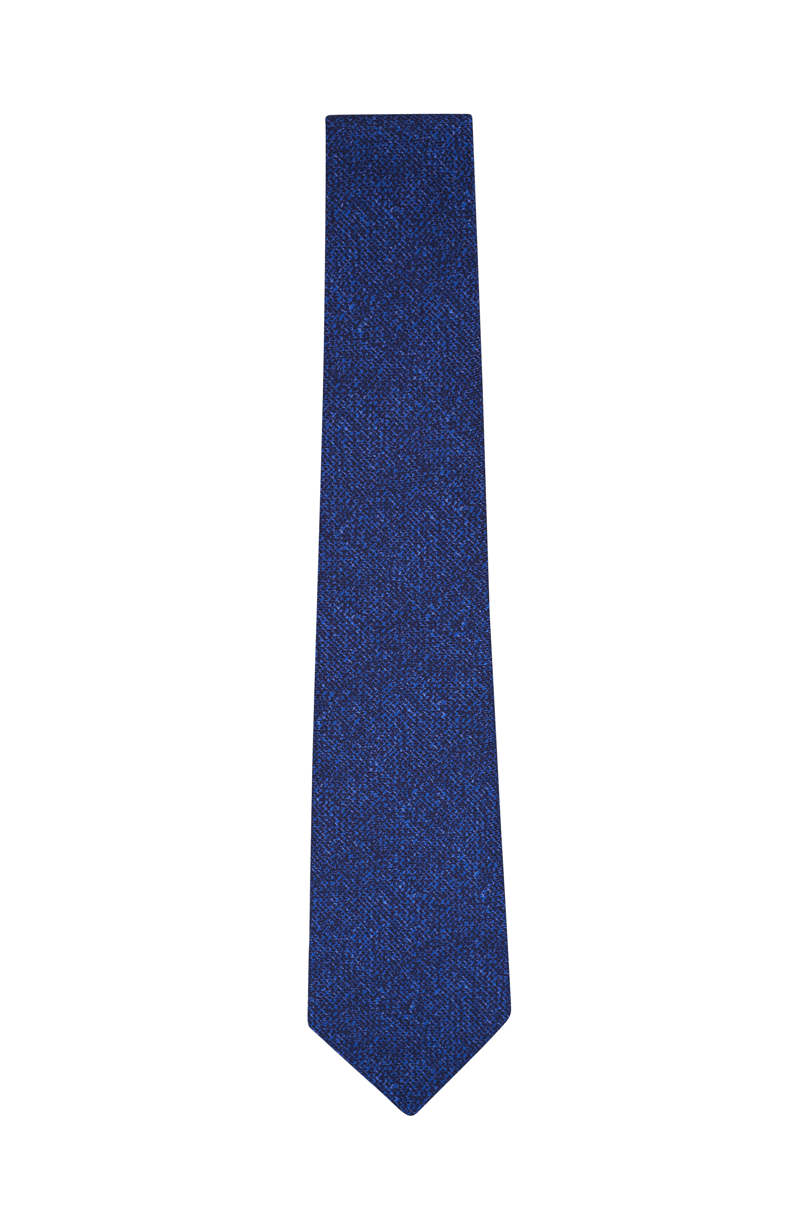 Kiton - Dark Blue Silk Necktie | Mitchell Stores
