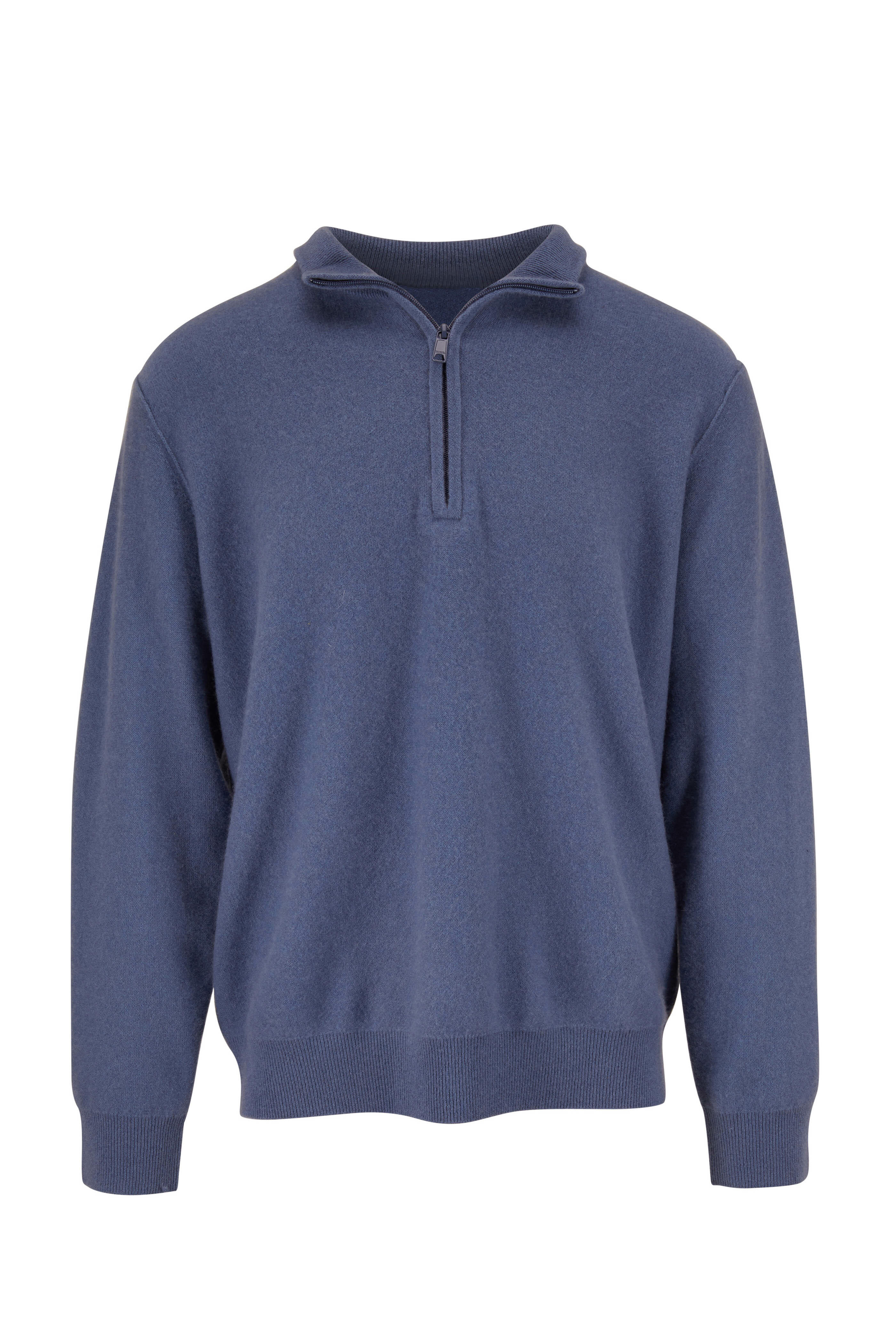 Vince - Light Blue Cashmere Quarter Zip Pullover