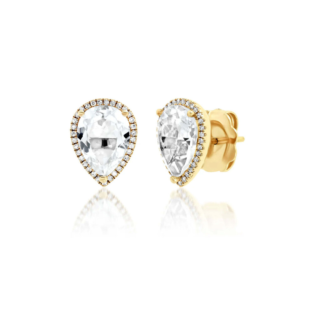 Samira 13 - Samira 13 Topaz Drop Stud Earrings | Mitchell Stores