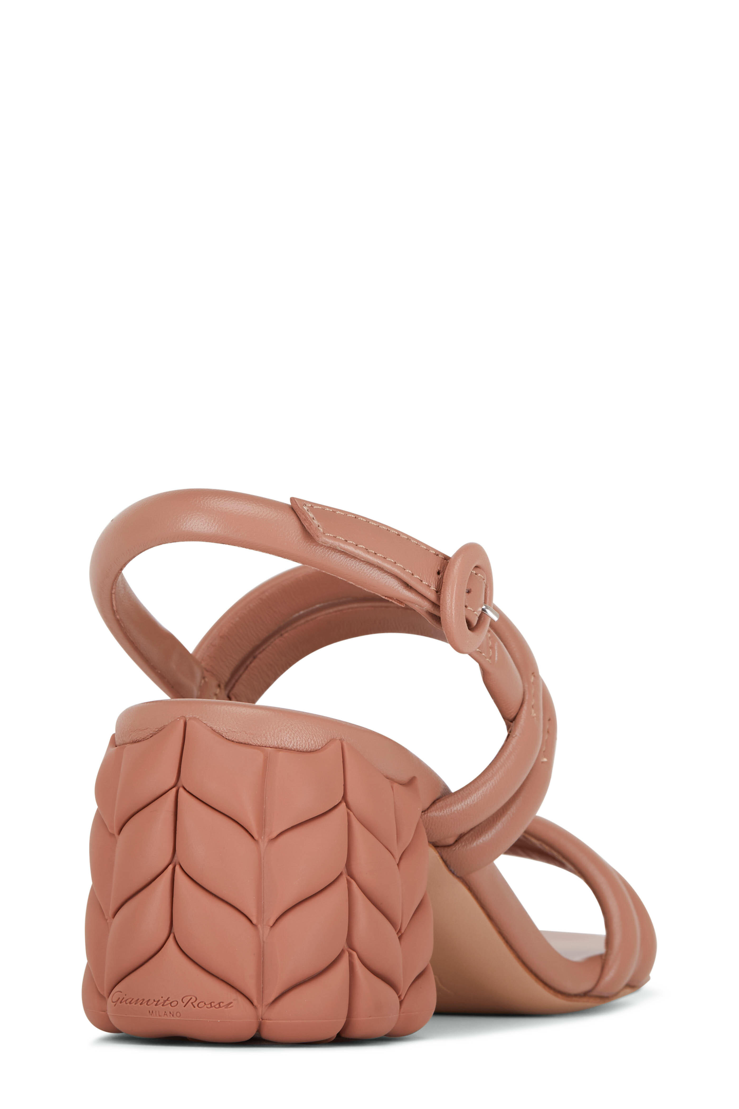 Gianvito Rossi - Florea Praline Leather Sandal, 55mm
