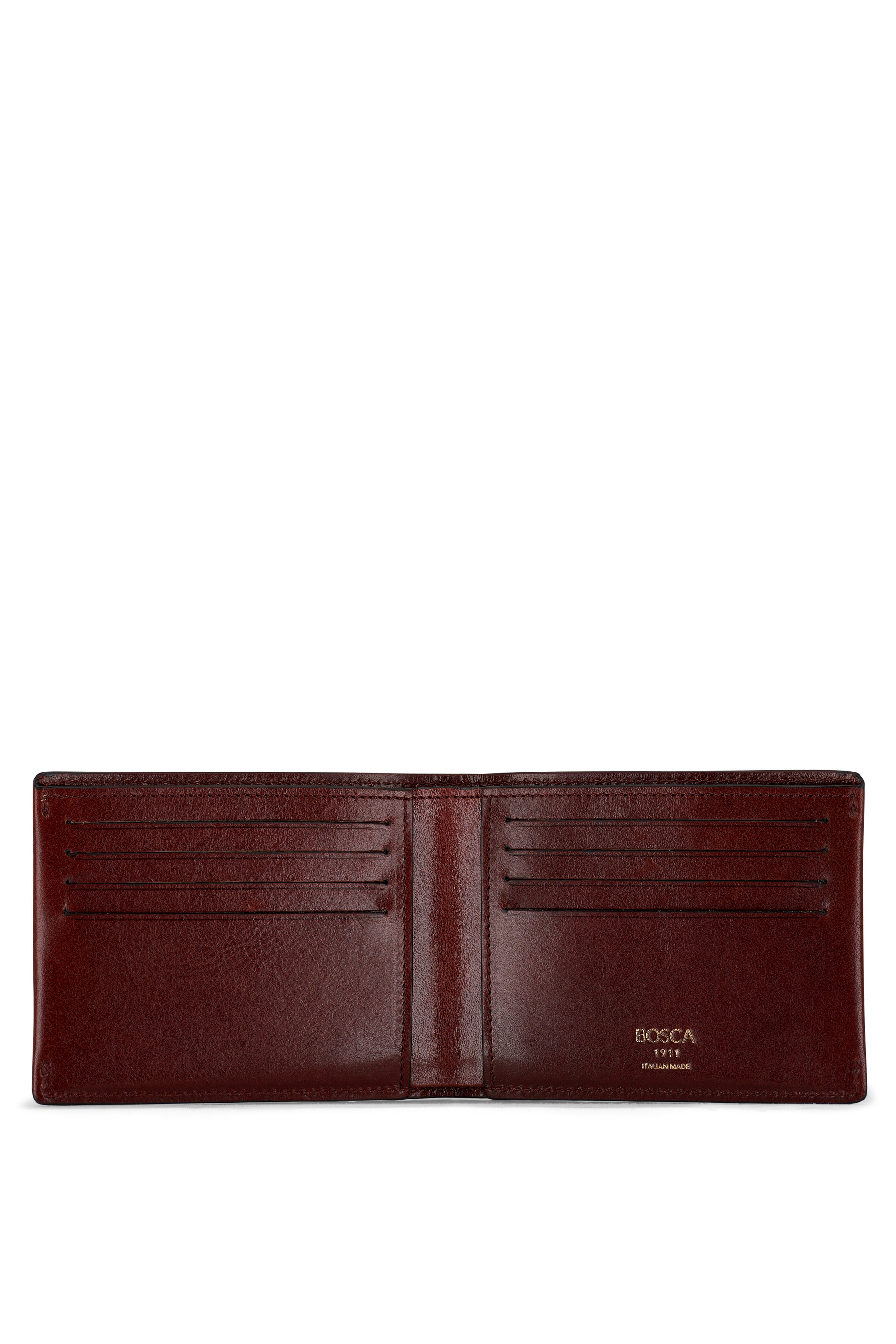 Bosca - Vinta Italia Dark Brown Leather Bifold RFID Wallet