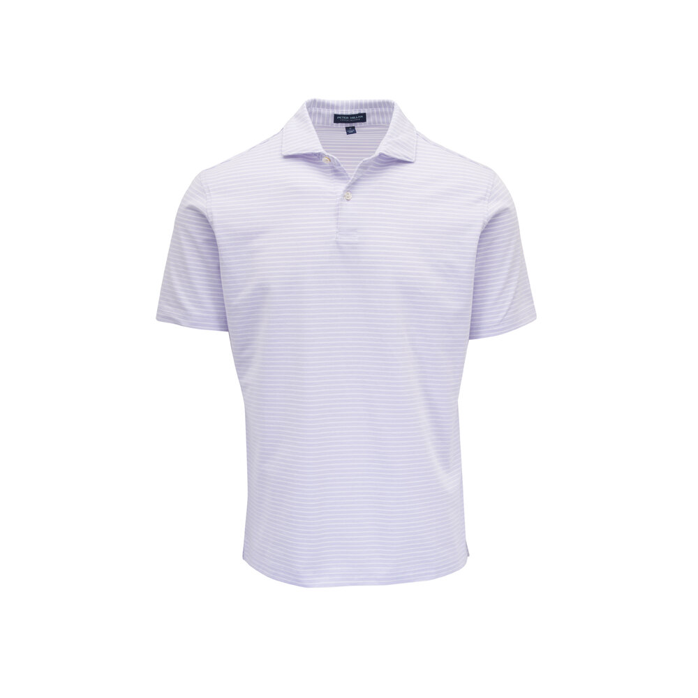 Peter Millar - Albatross Lavender Moon Stripe Piqué Polo