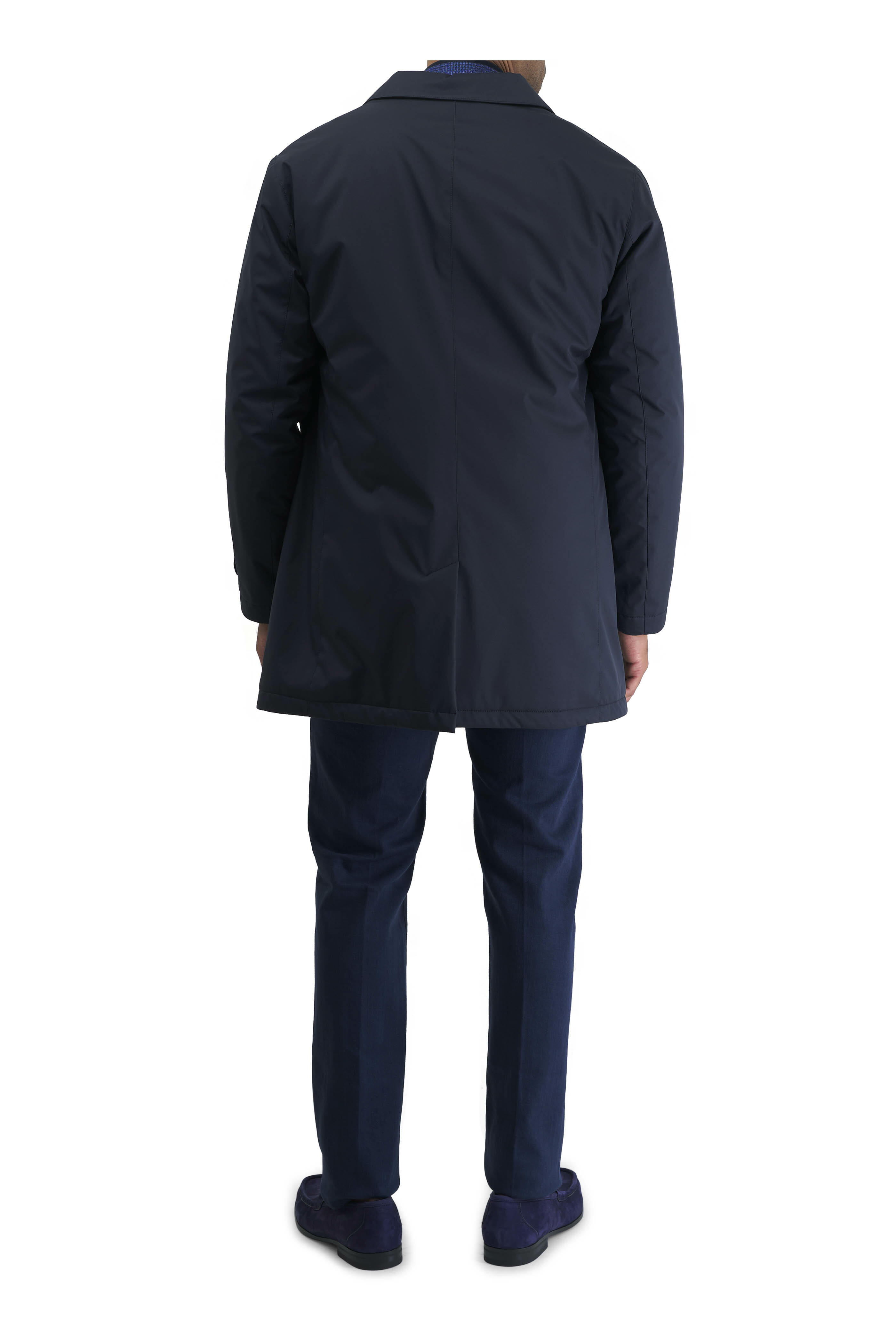 Kiton - Navy Rain Car Coat | Mitchell Stores