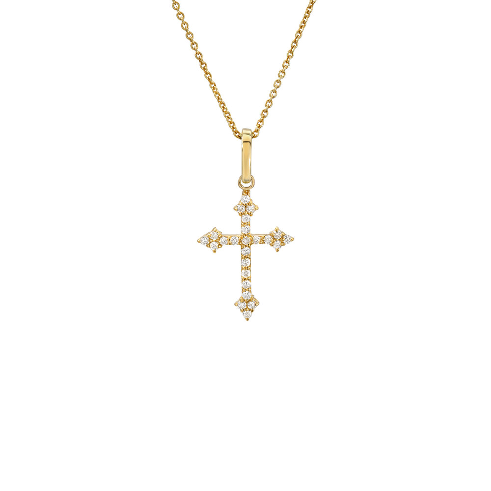Dru - Diamond Baby Gothic Cross Pendant | Mitchell Stores