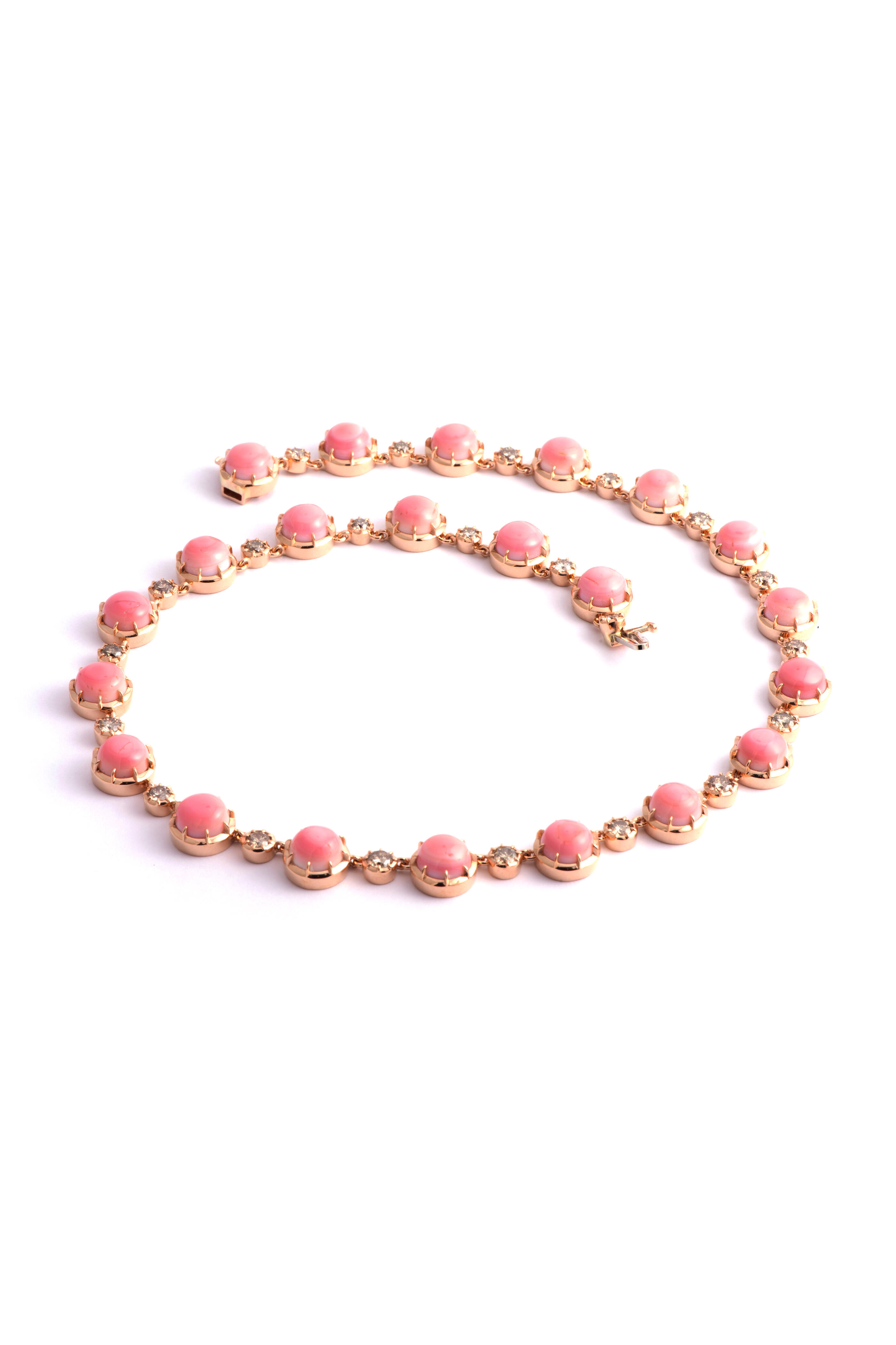 Sylva & Cie - 14k Rose Gold Diamond Conch Shell Necklace