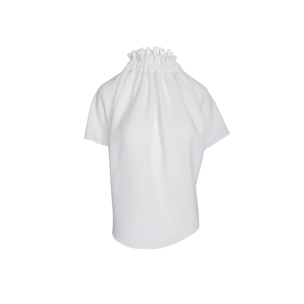 Edeline Lee - Ruff White Blouse | Mitchell Stores