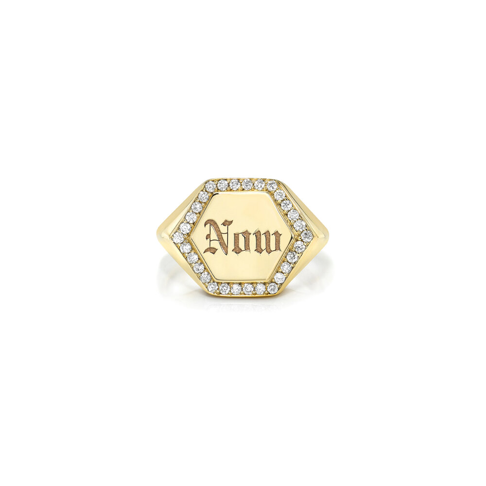 Dru - Diamond "Now" Signet Ring | Mitchell Stores