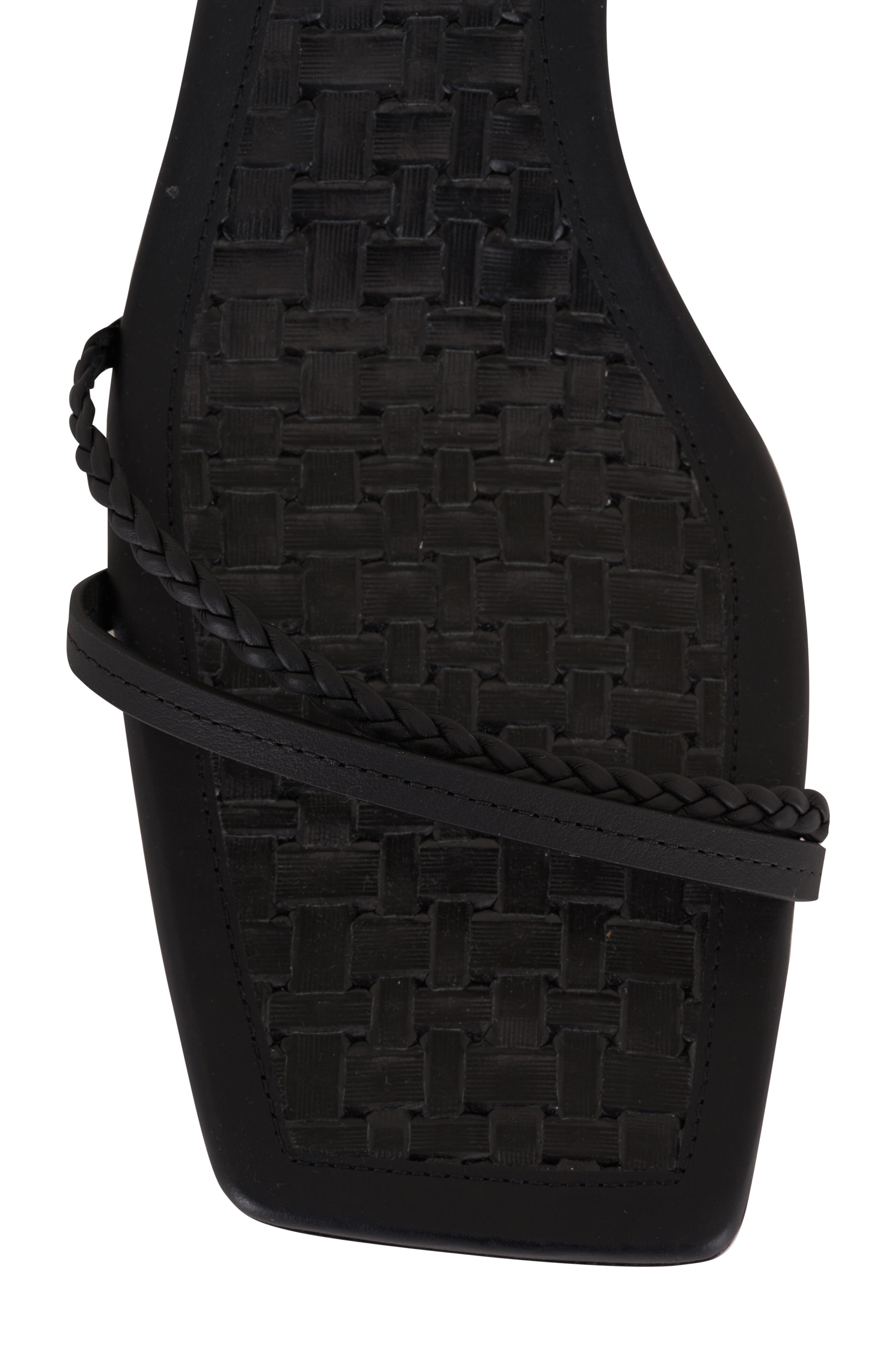 Paul Andrew - Black Braid Leather Wrap Sandal | Mitchell Stores