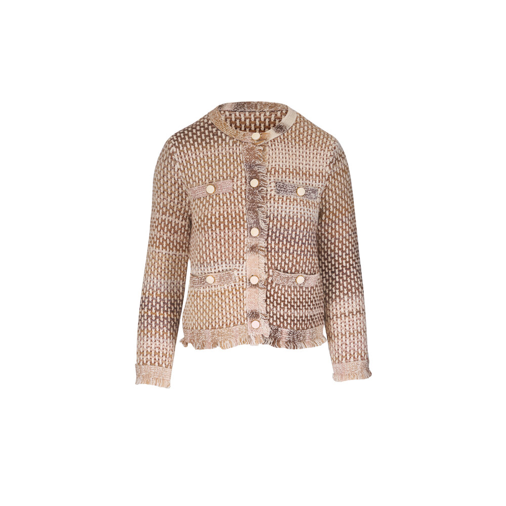 Veronica Beard - Sariyah Desert Khaki Multi Tweed Knit Jacket