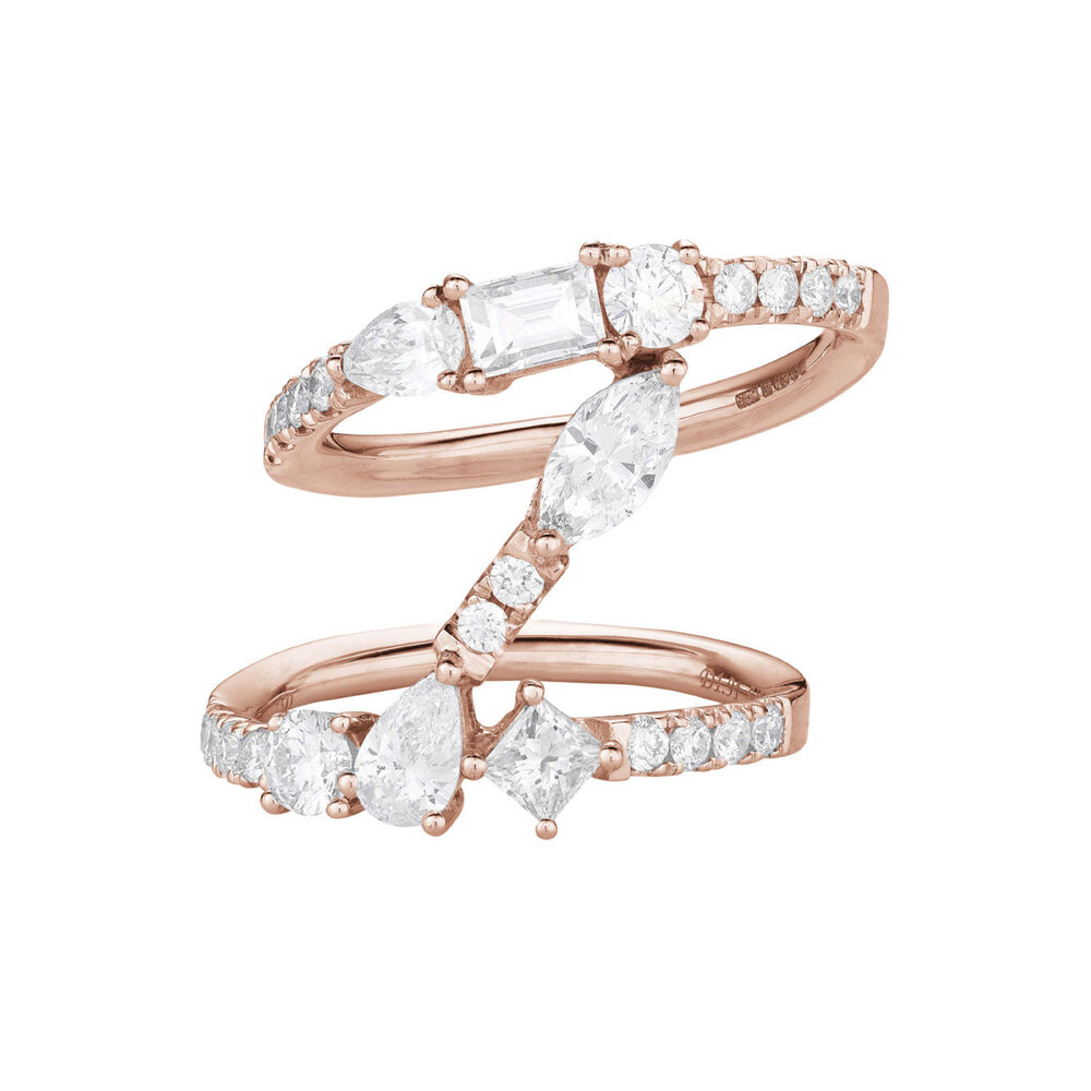 Sarah Ho London - Rose Gold Fancy Diamond Number 1 Ring