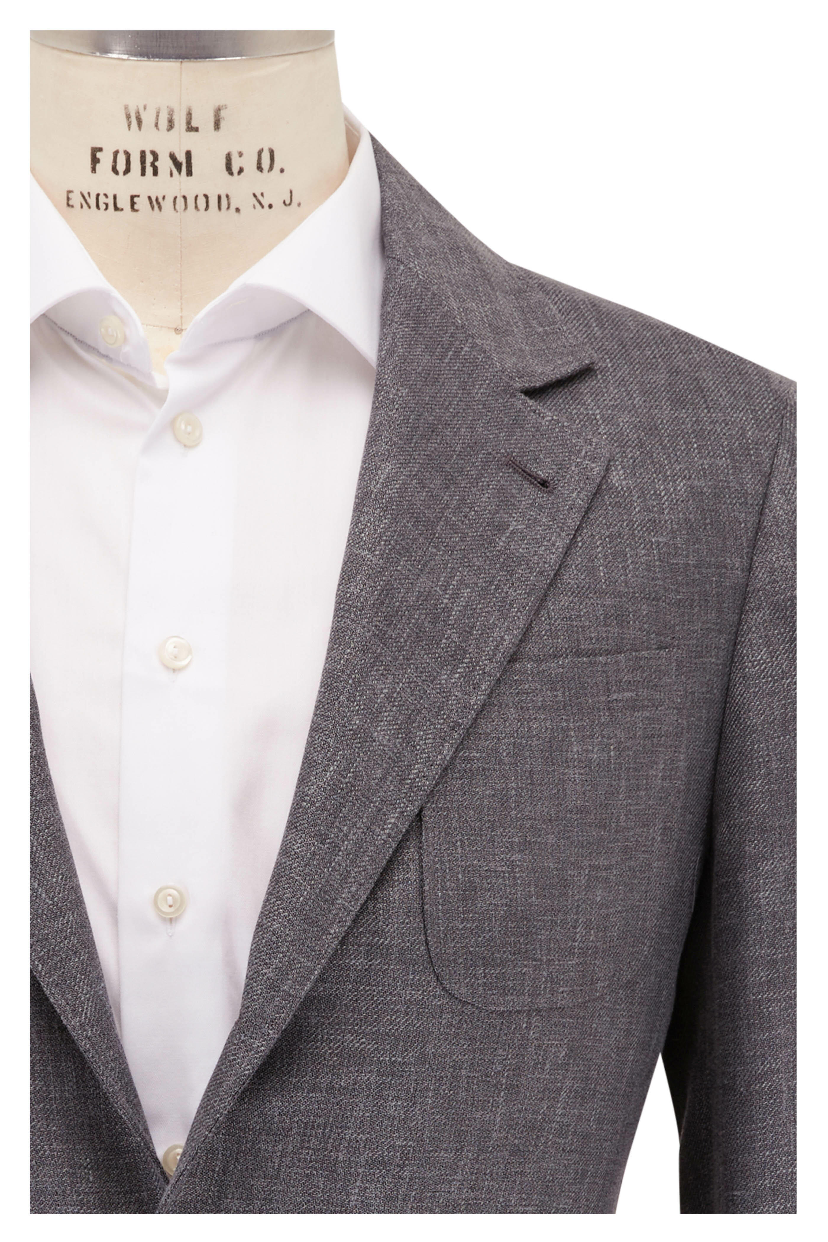 Brunello Cucinelli - Gray Solid Sportcoat | Mitchell Stores