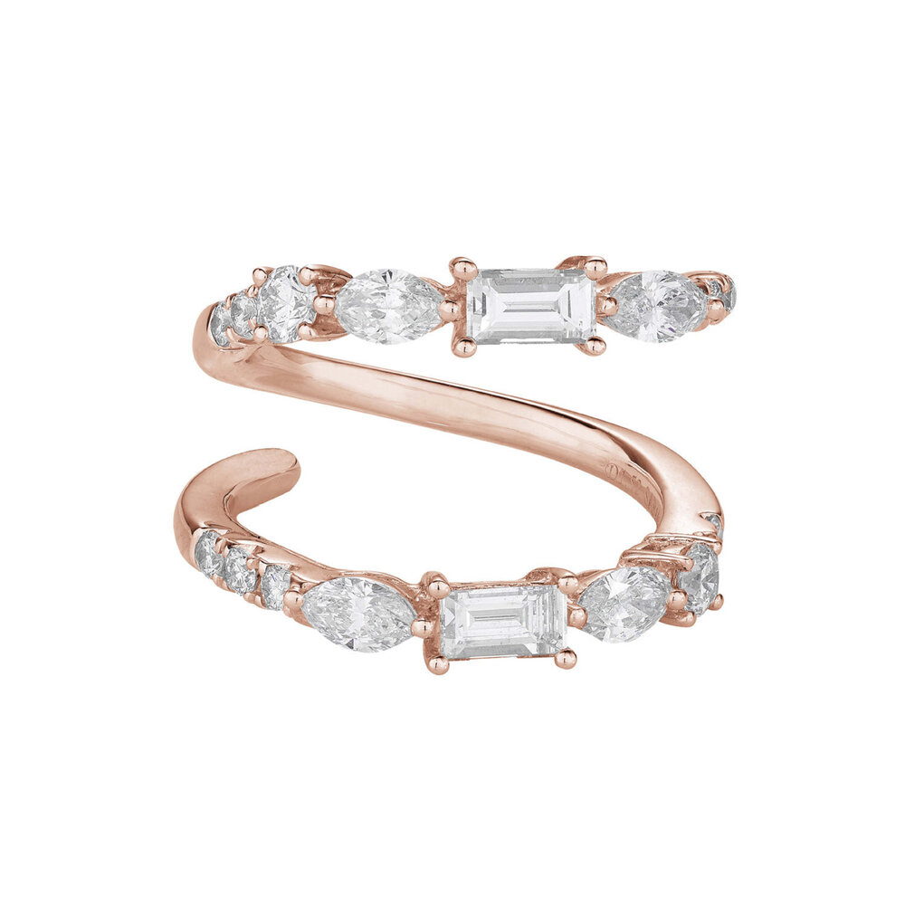Sarah Ho London - Rose Gold Fancy Diamond Number 5 Ring