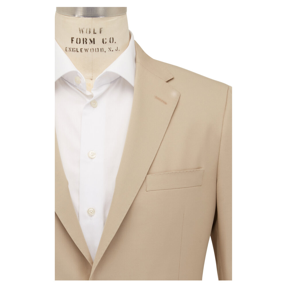 Samuelsohn - Solid Beige Suit | Mitchell Stores