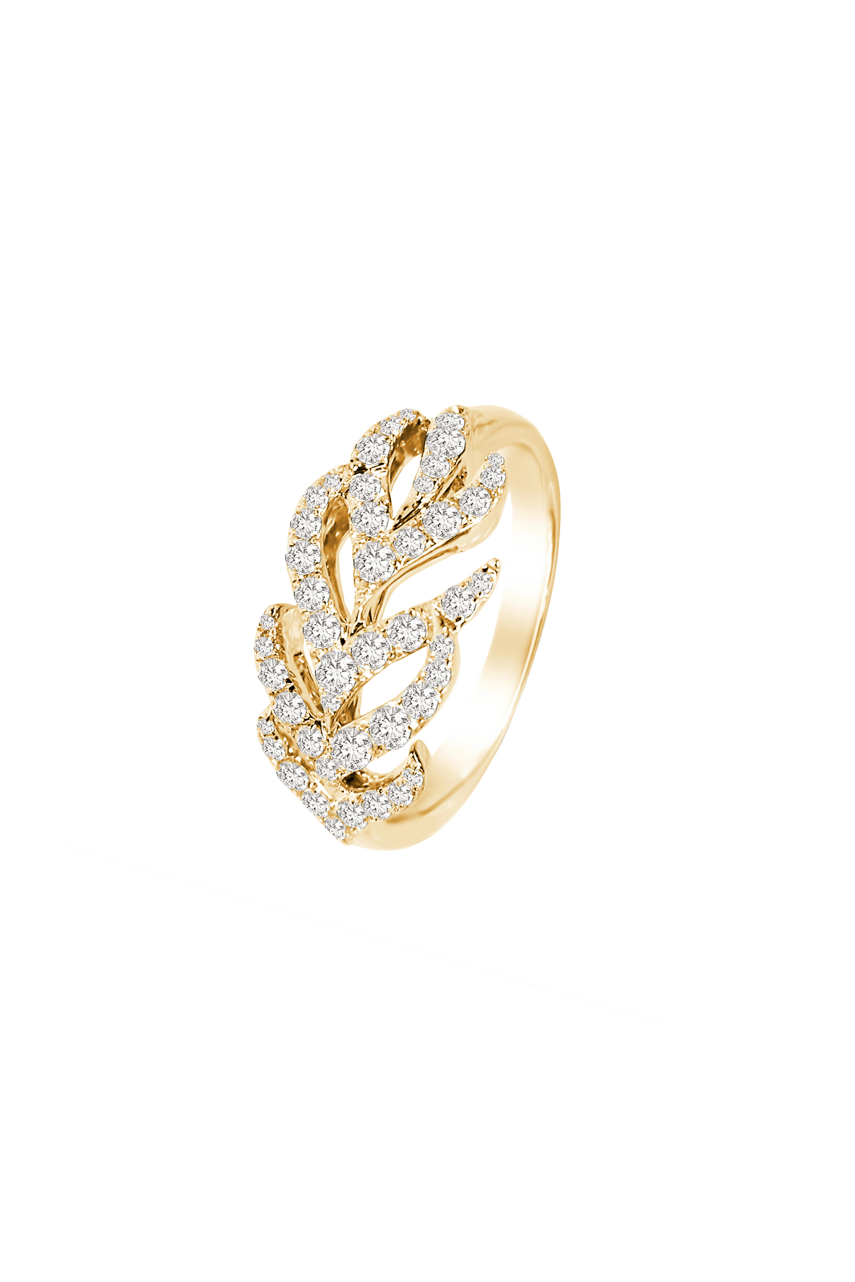 Sutra - 18K Yellow Gold Feather Diamond Ring | Mitchell Stores