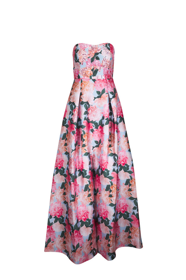 Sachin + Babi - Embellished Brooke Pewter English Rose Gown Sachin + Babi - Embellished Brooke Pewter English Rose Gown