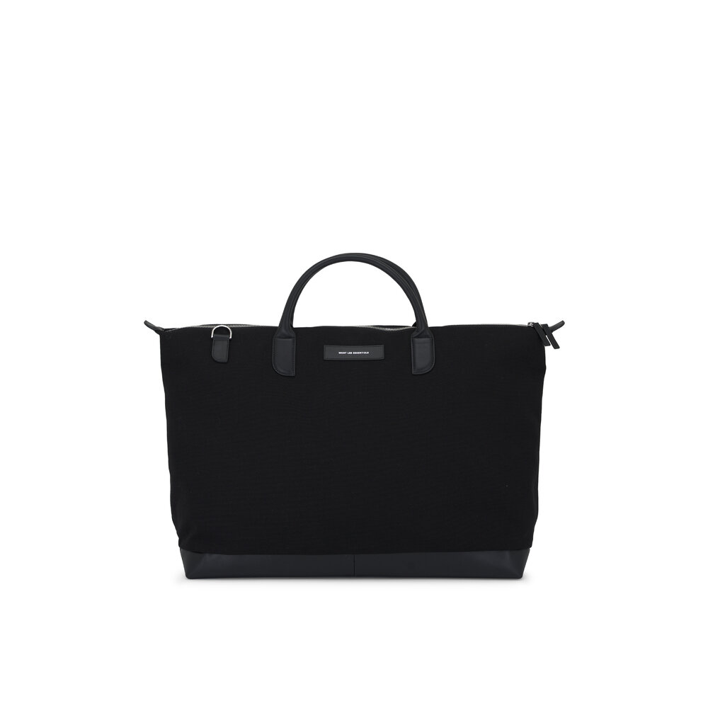 Want Les Essentiels - Hartsfield Black Canvas Weekender Bag Want Les Essentiels - Hartsfield Black Canvas Weekender Bag