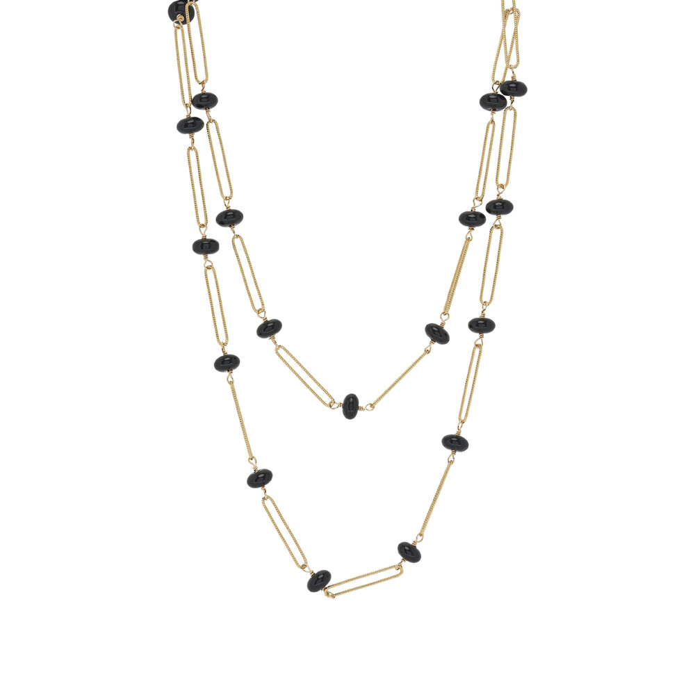 Cristina V. - 14k Yellow Gold Paperclip Necklace
