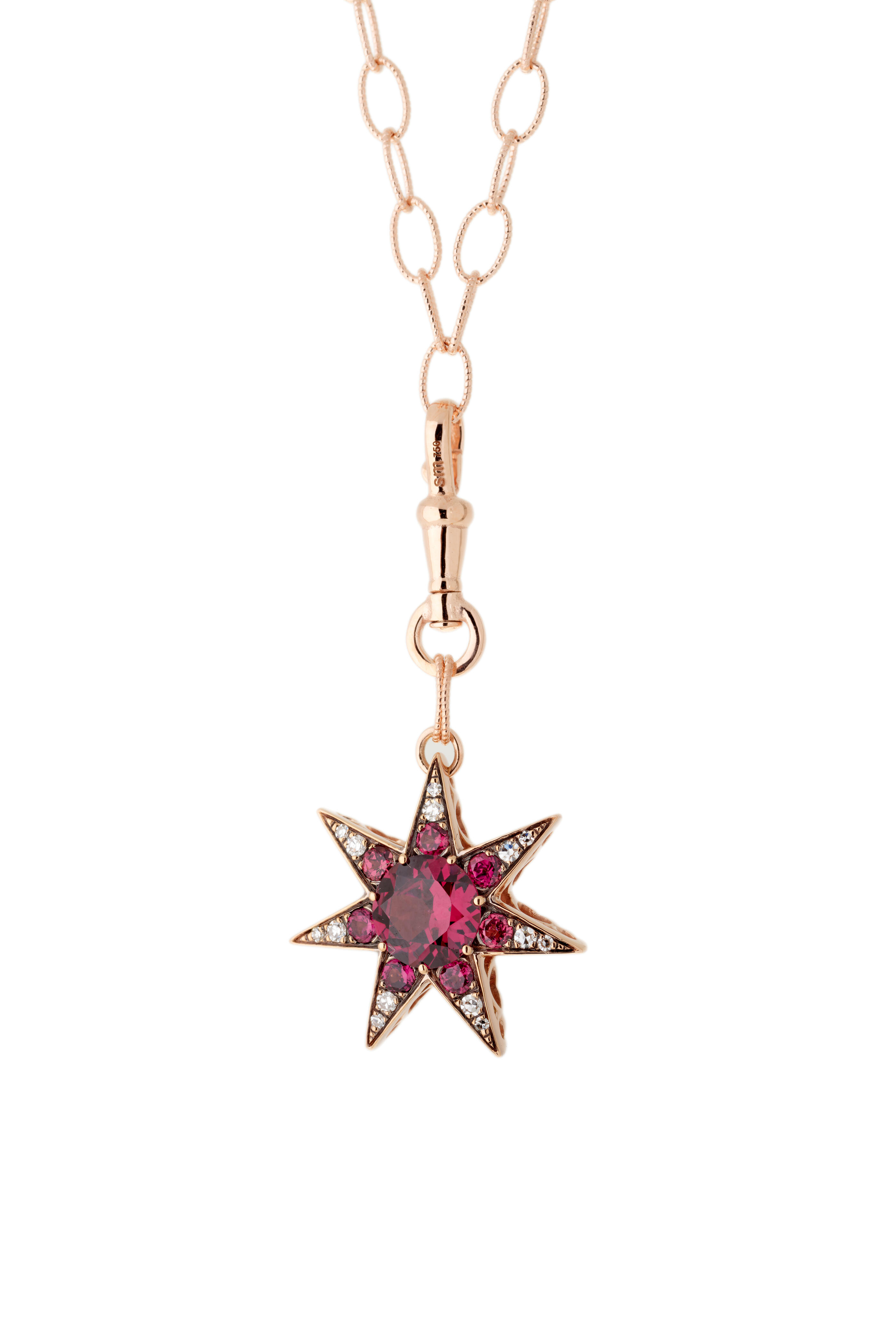 Selim Mouzannar - Istanbul Rhodolite & Diamond Star Pendant