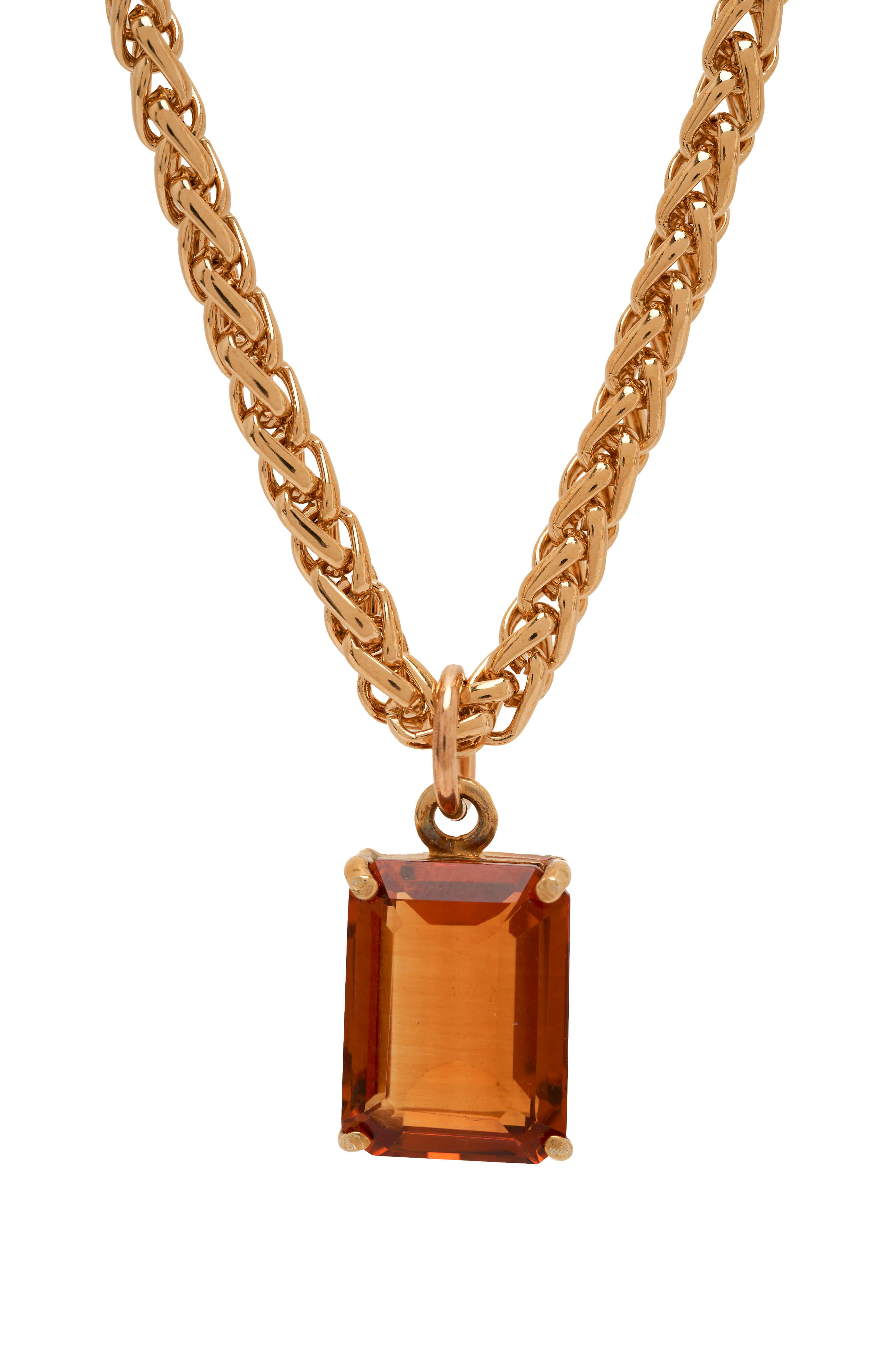 Cristina V. - Amber Quartz Pendant Necklace | Mitchell Stores