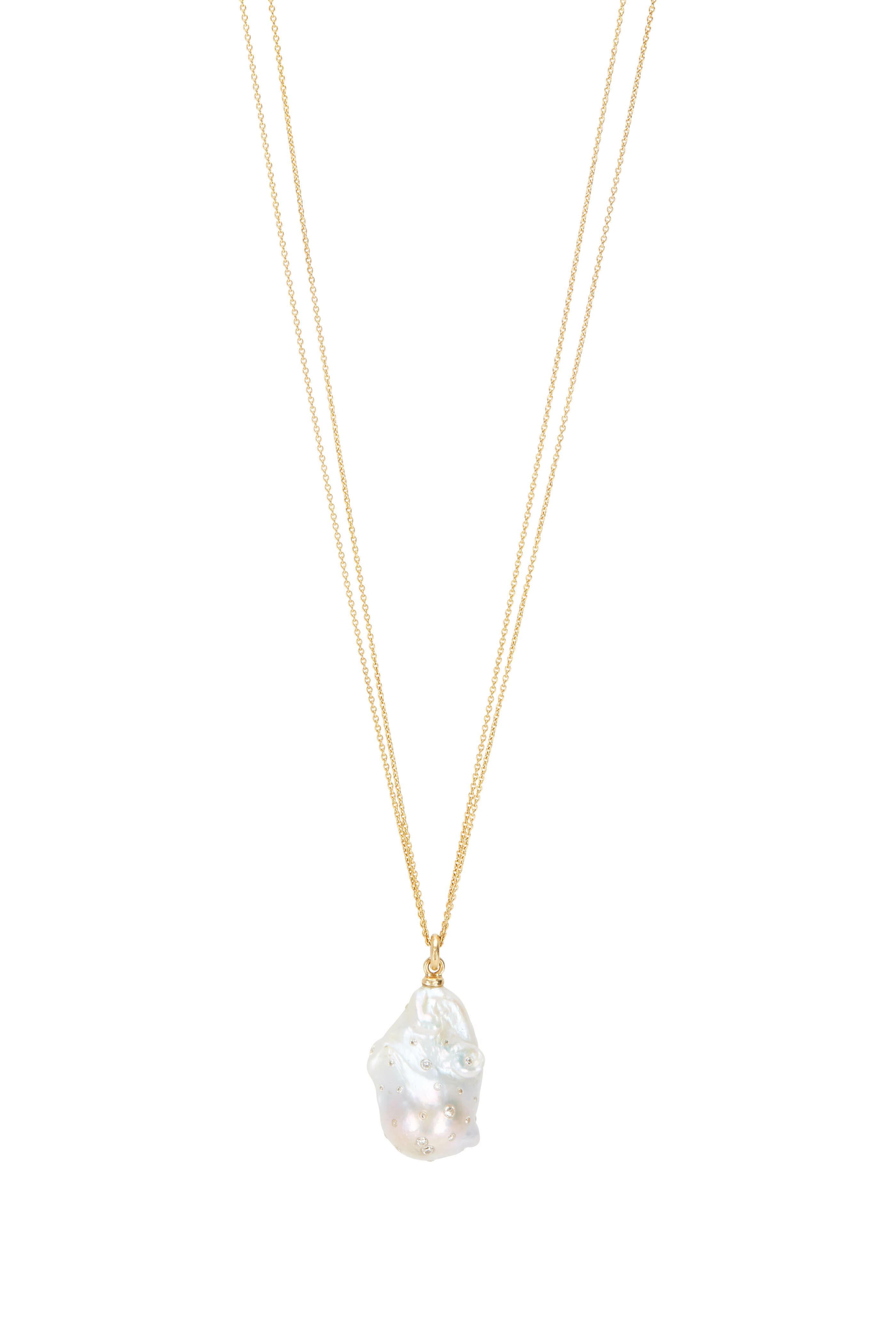 Renee Lewis - Large Pearl 2 Chain Necklace | Mitchell Stores