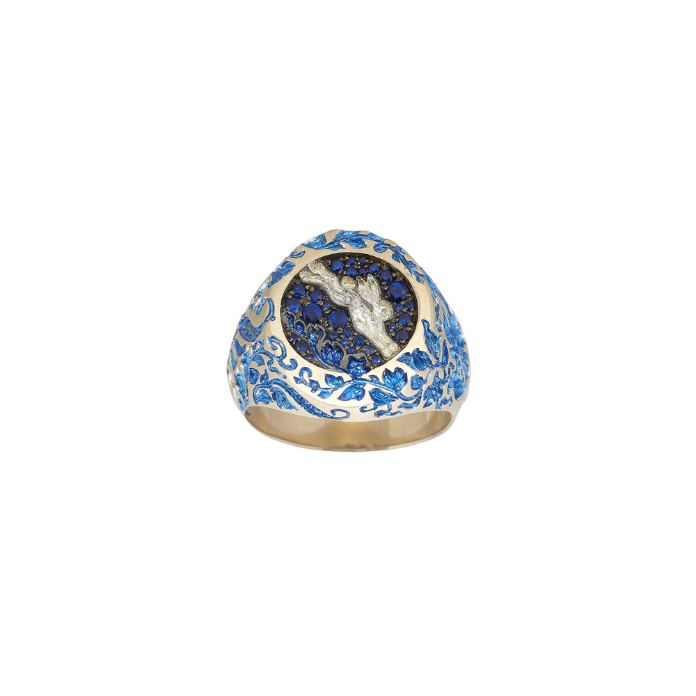 Castro Smith - Moon & Rabbit Blue Sapphire Ring | Mitchell Stores