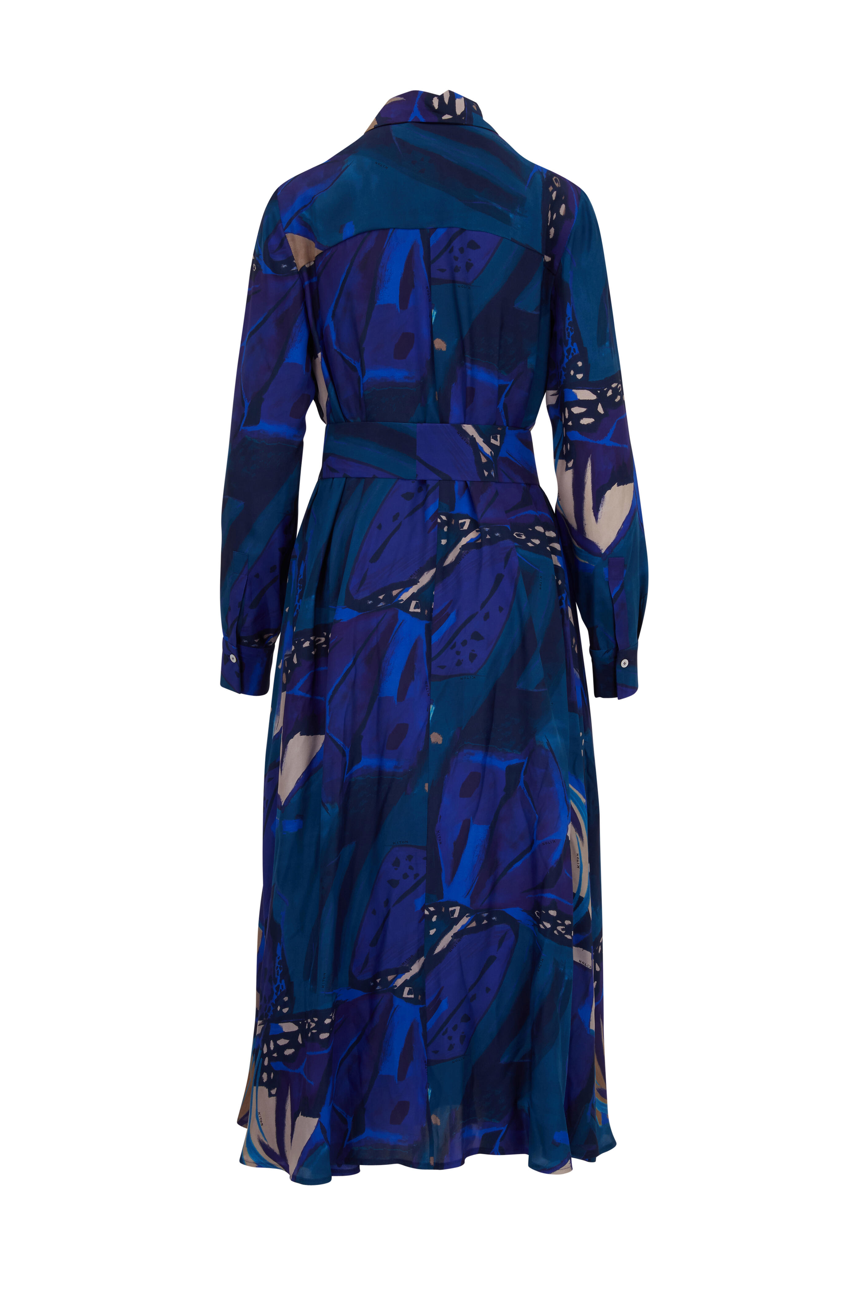 Kiton - Royal Blue Printed Shirtdress | Mitchell Stores