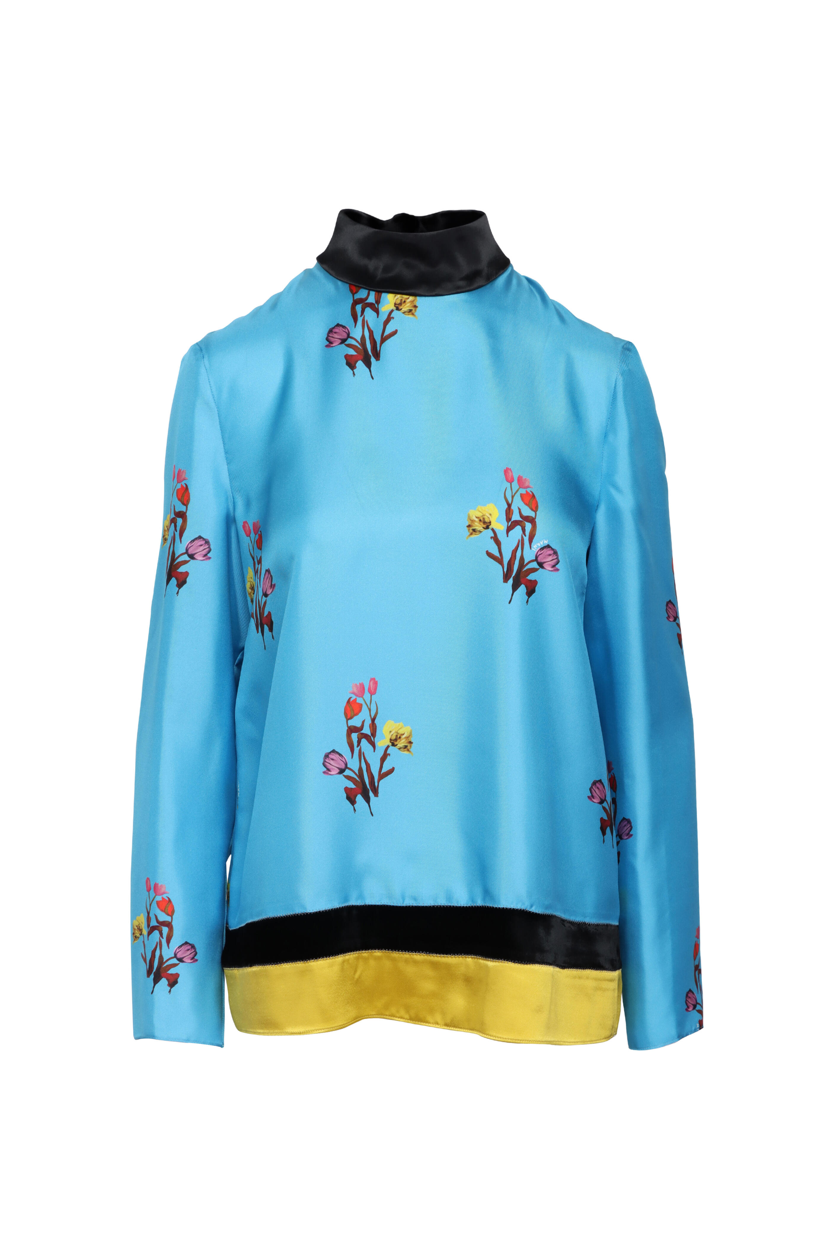 Marni - Turquoise Vivid Tulip Blouse | Mitchell Stores