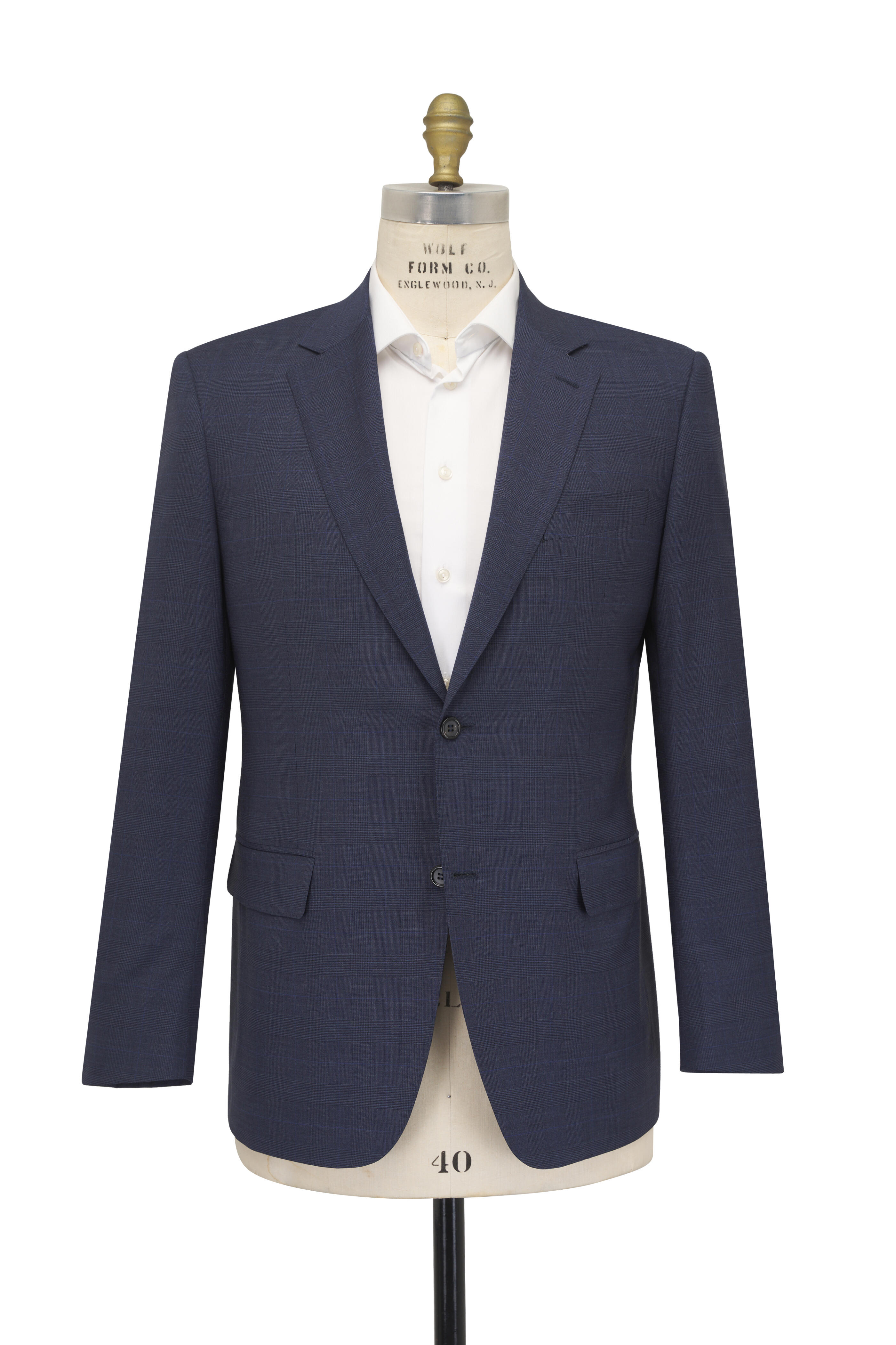 Canali - Navy Plaid Wool Suit | Mitchell Stores