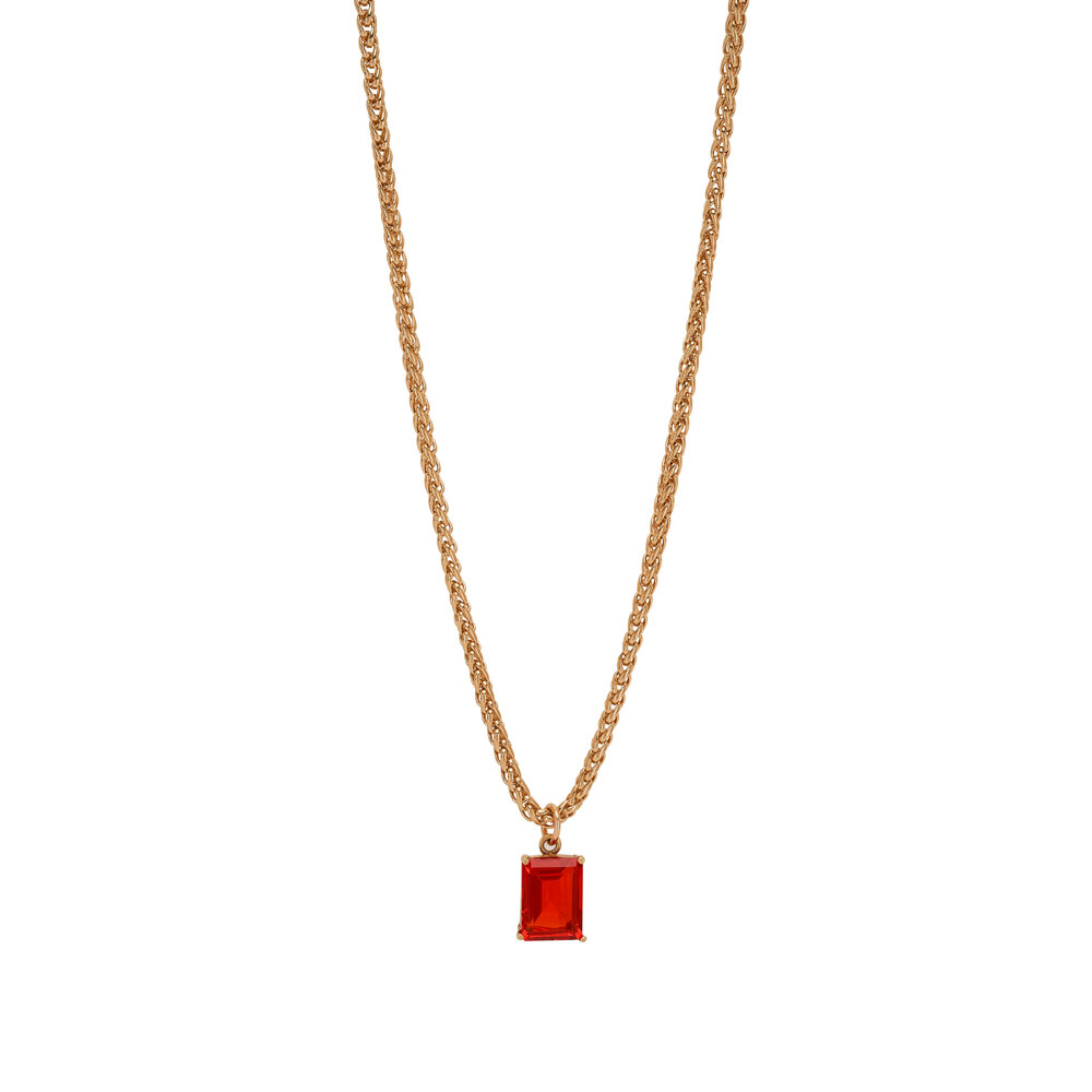 Cristina V. - Red Quartz Pendant Necklace | Mitchell Stores