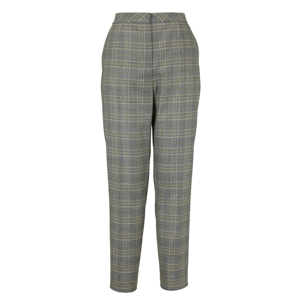 Escada - Talaranto Limonade Glen Plaid Slim Pant