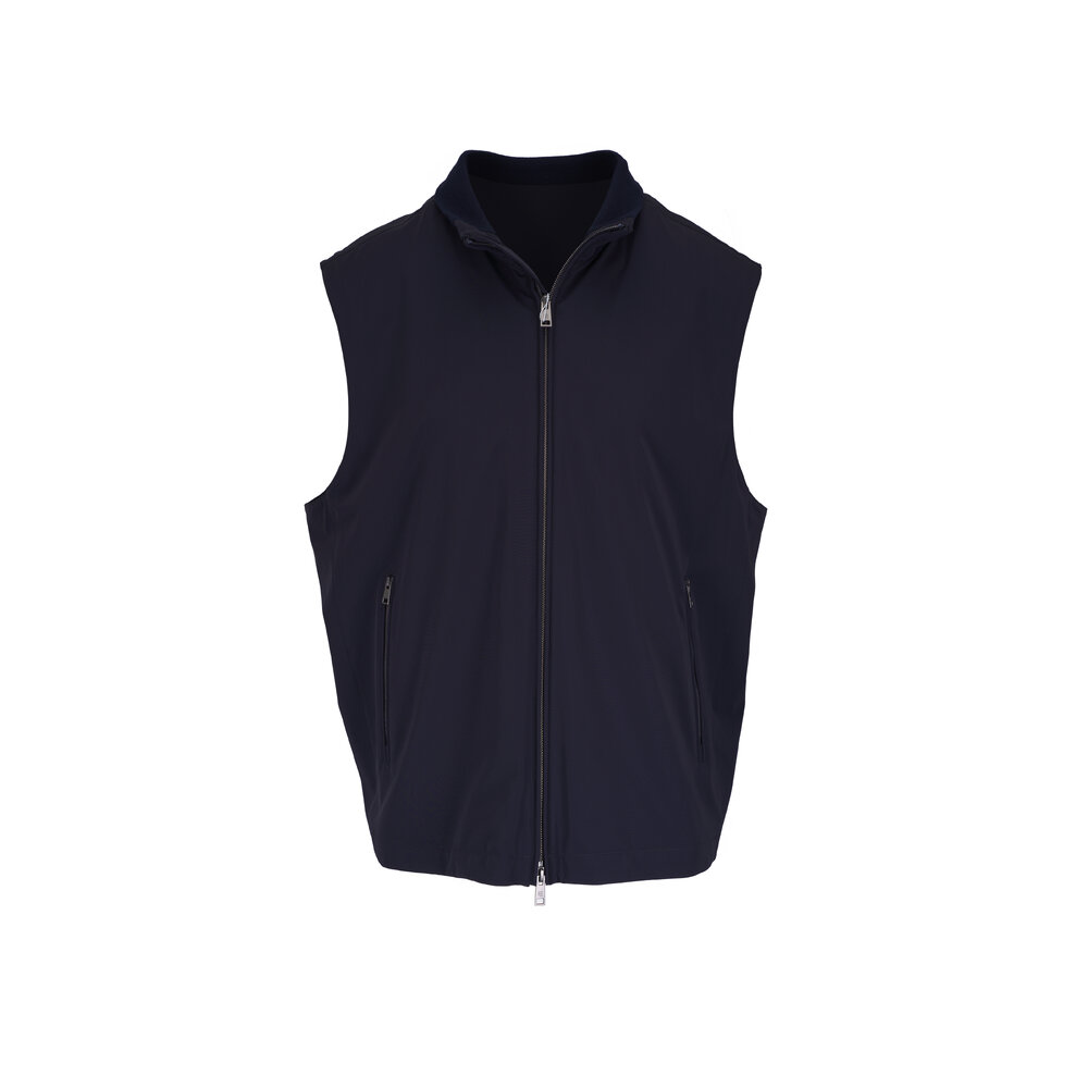 Ralph Lauren Purple Label - Jeffries Stretch Navy Vest