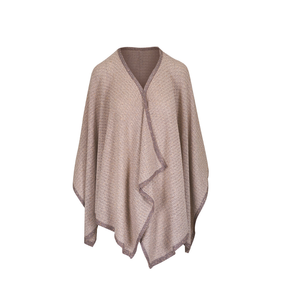 Lafayette 148 New York - Metallic Slub Yarn Wrap Poncho