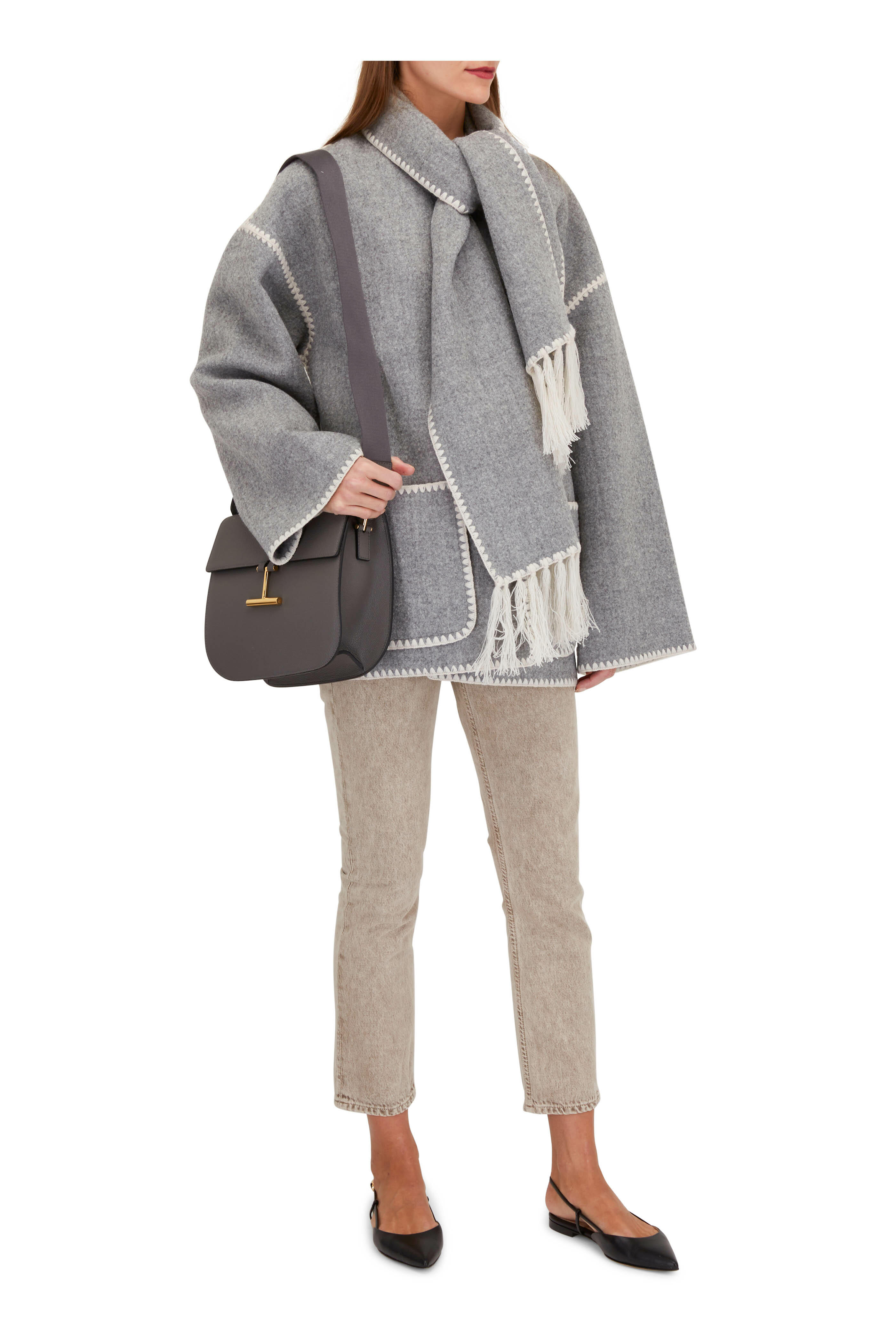 Frame - Off White Multi Striped Oversized Shirt | Mitchell Stores