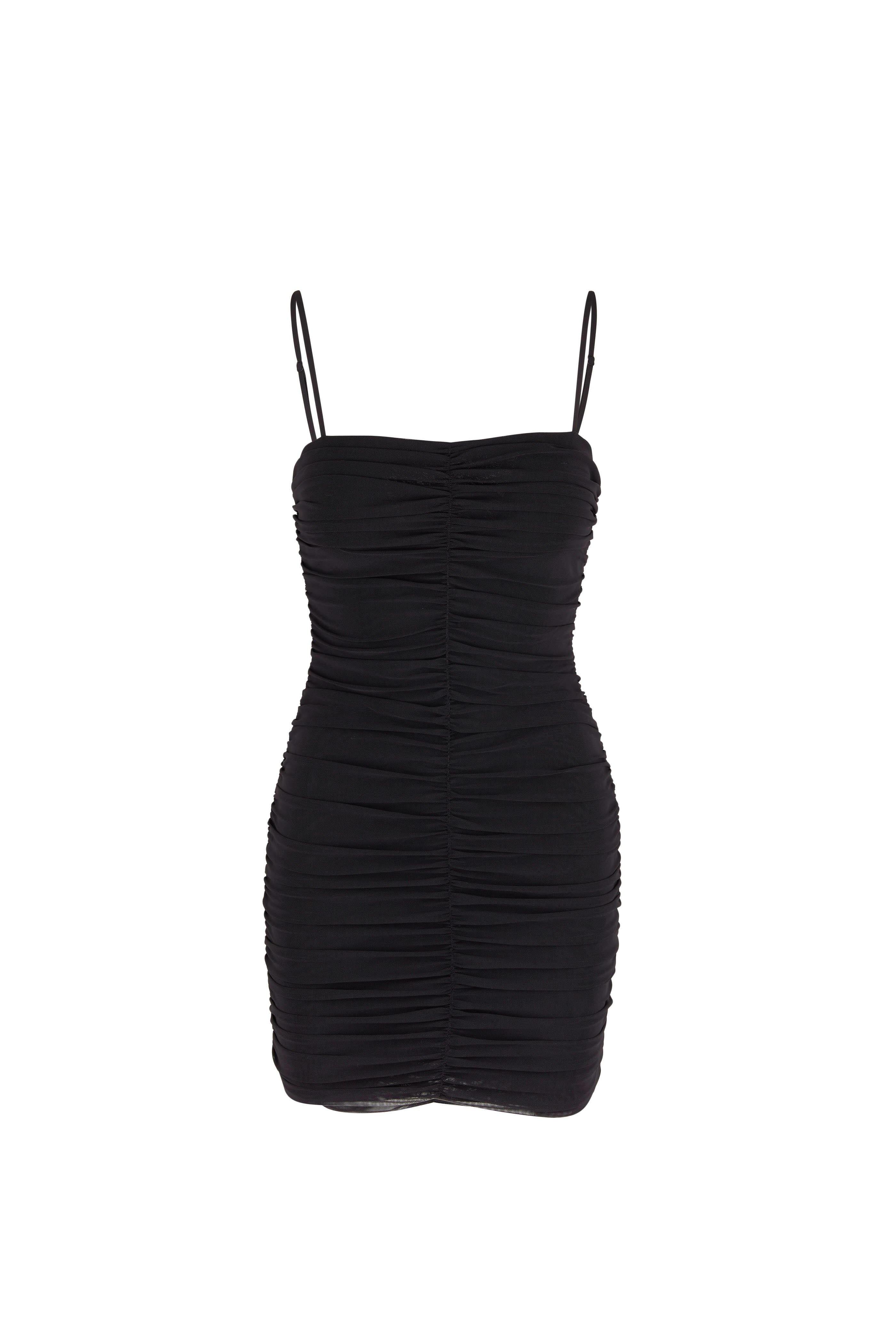 L'Agence - Karly Black Ruched Dress | Mitchell Stores